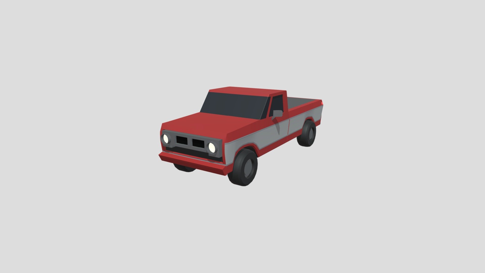 Low poly pick-up truck - 3D model by myrthevdmeulen [8ff69d2] - Sketchfab