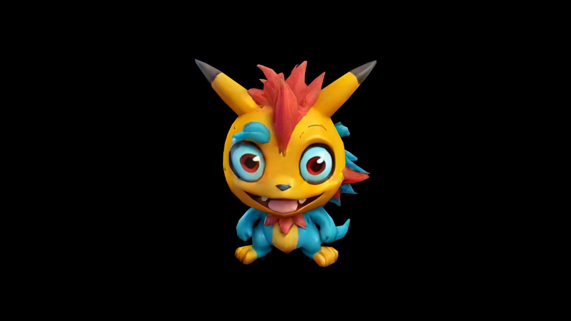 Whimsical Smiling Plant Sprite A Playful Cartoon - Download Free 3D ...