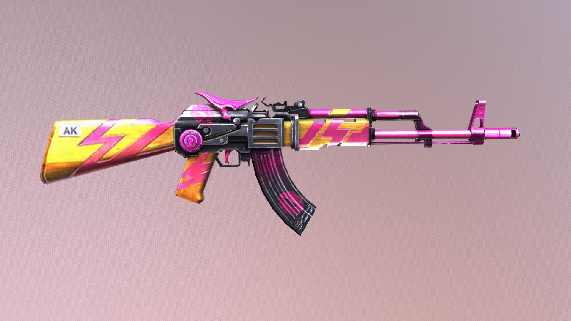 [CrossFire] AK-47 - Kiss - 3D model by Peketo [8ff7a94] - Sketchfab