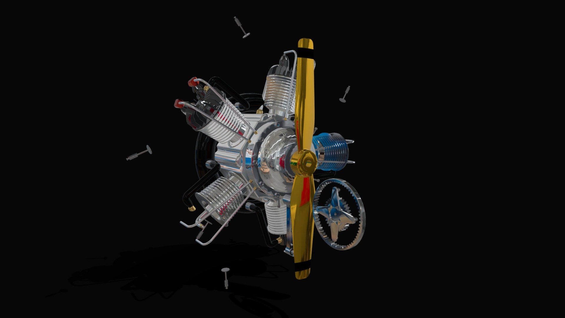 Radial_engine_model esboço - Download Free 3D model by lm9241221 ...