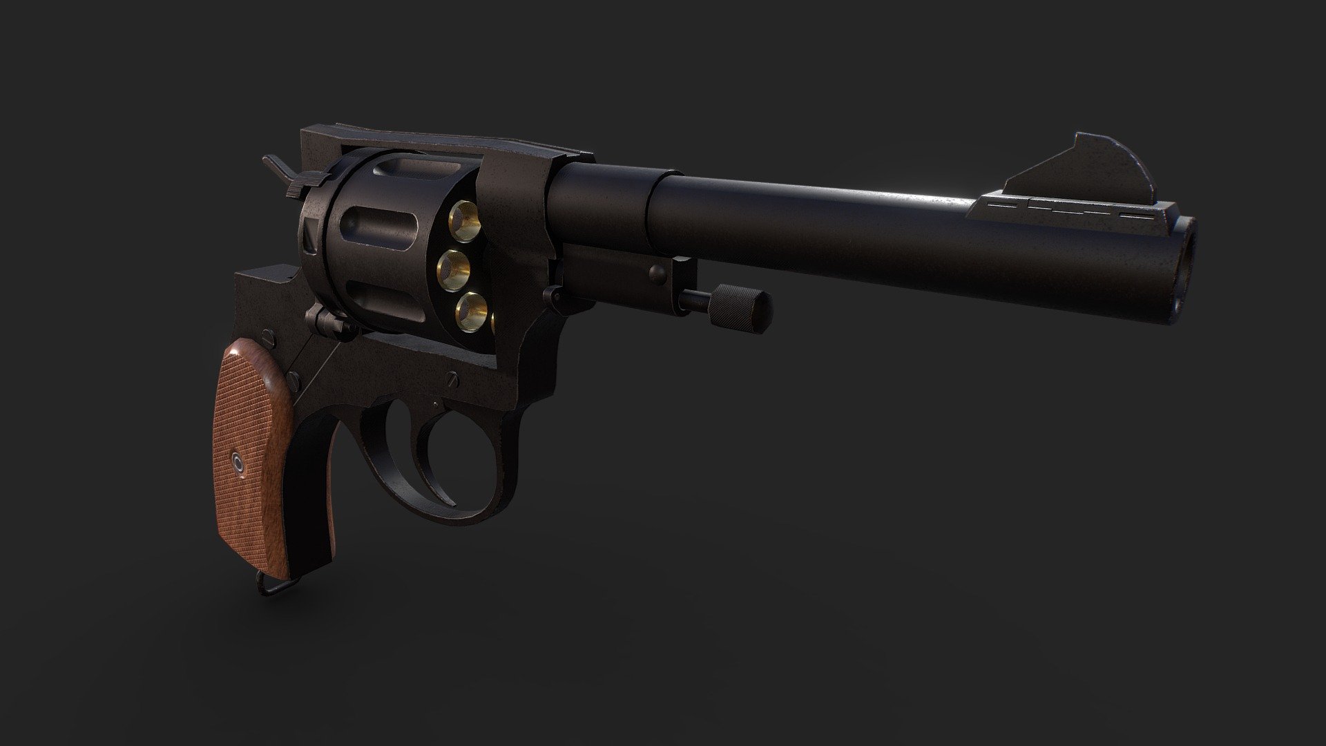 Revolver (Nagant M1895) - 3D model by myactyindie [8ffac9c] - Sketchfab