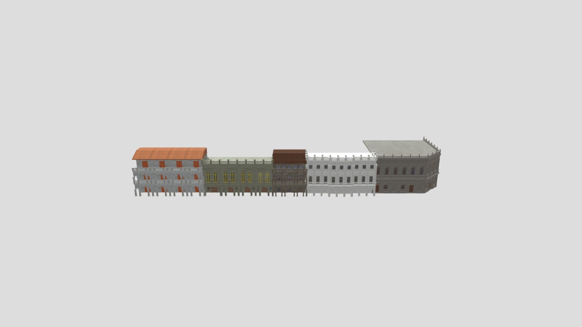 5 Buildings of Weld Quay - Download Free 3D model by ChokusenDoro ...