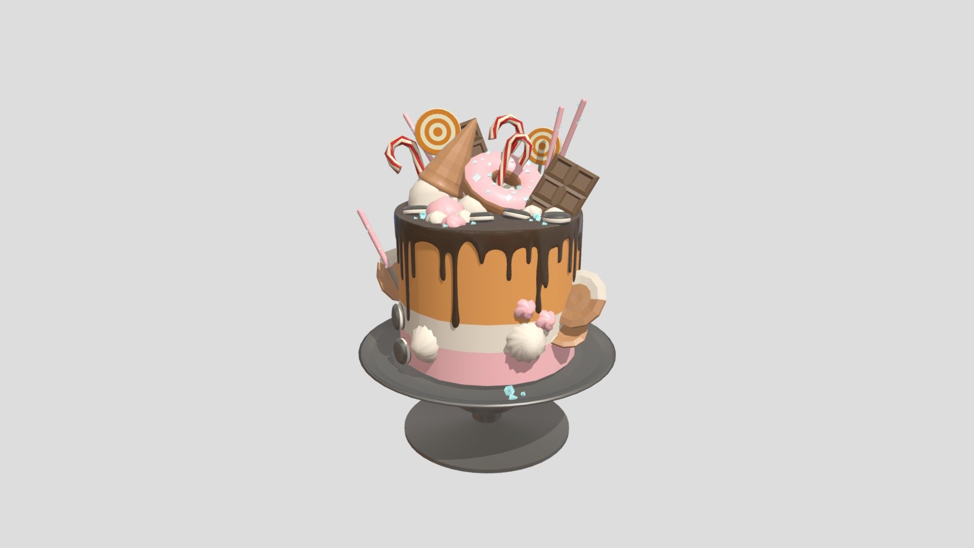 candy-covered_cake_draft - 3D model by barkuntal6 [8fff245] - Sketchfab