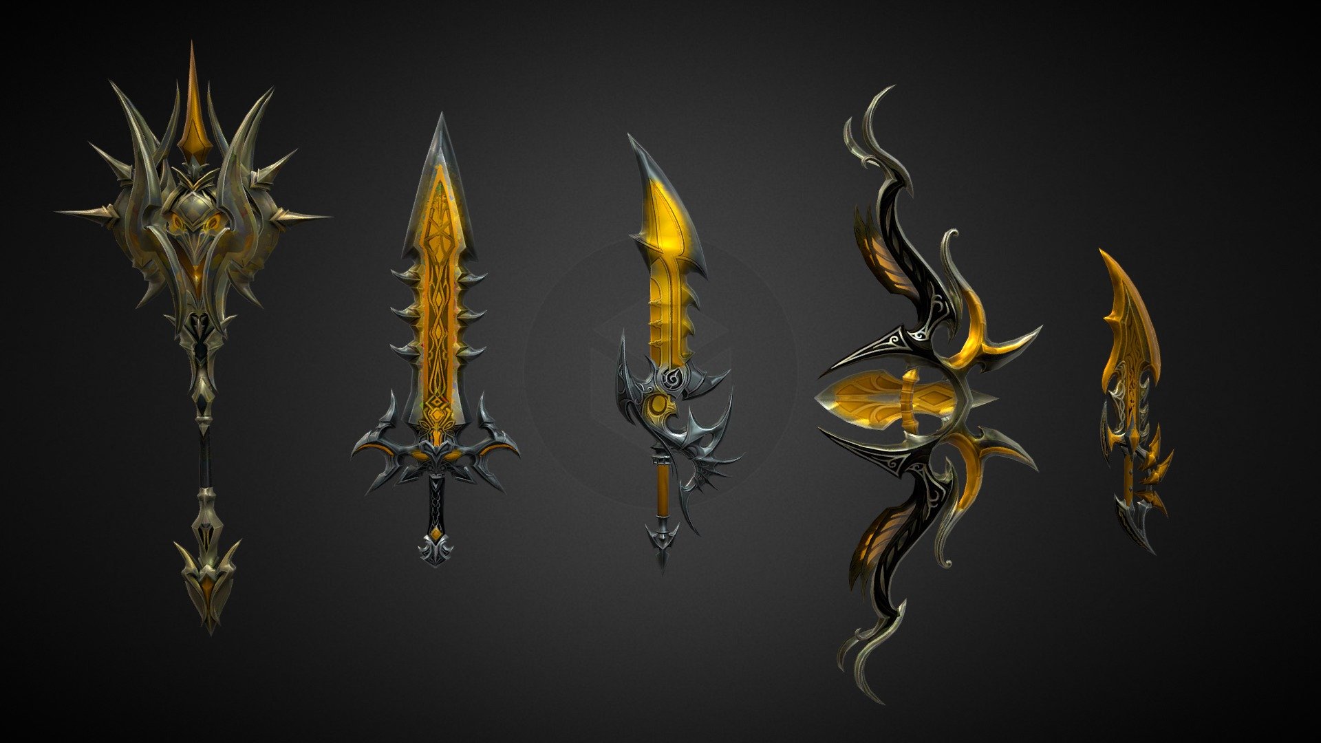 FREE - Stylized Fantasy RPG Weapons Set - Download Free 3D model by ...