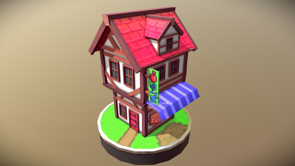 Medieval Shop Style A - 3D model by Wesai [9001442] - Sketchfab