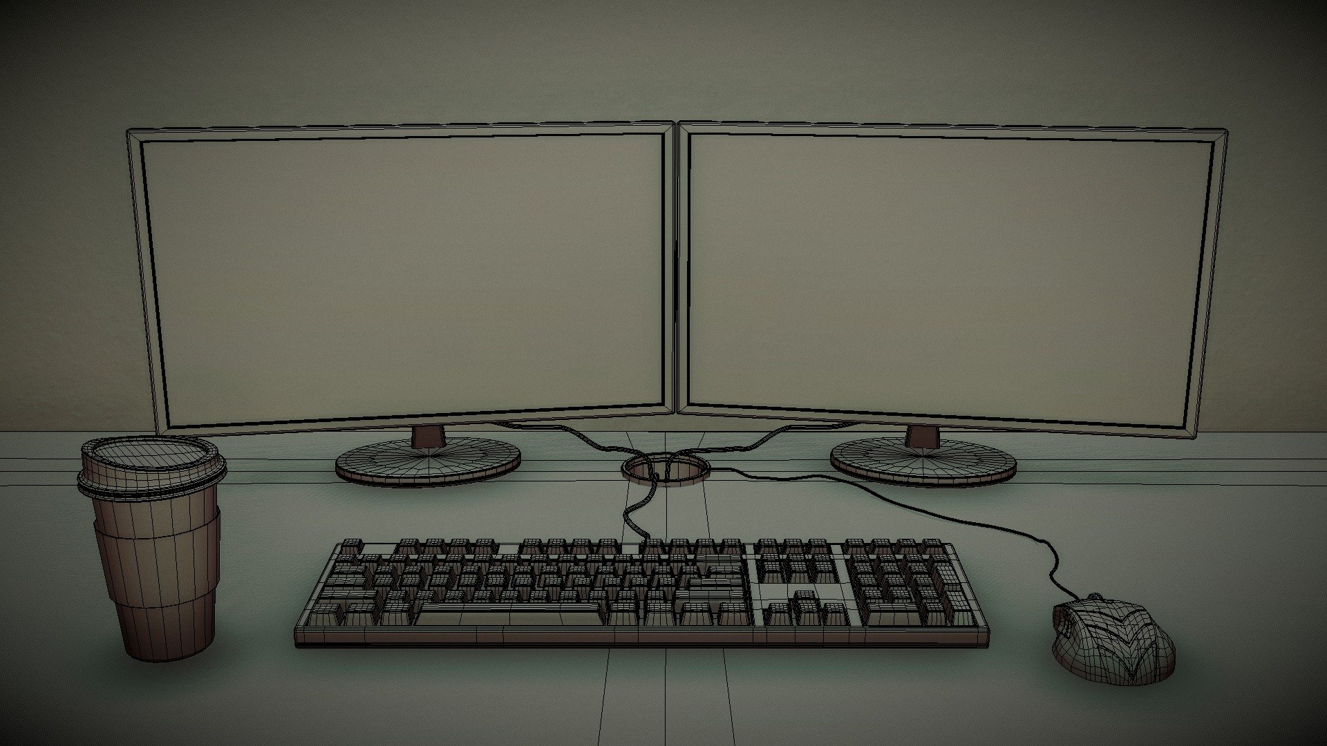 My Computer Set-up - 3D model by SimSahin [900474b] - Sketchfab