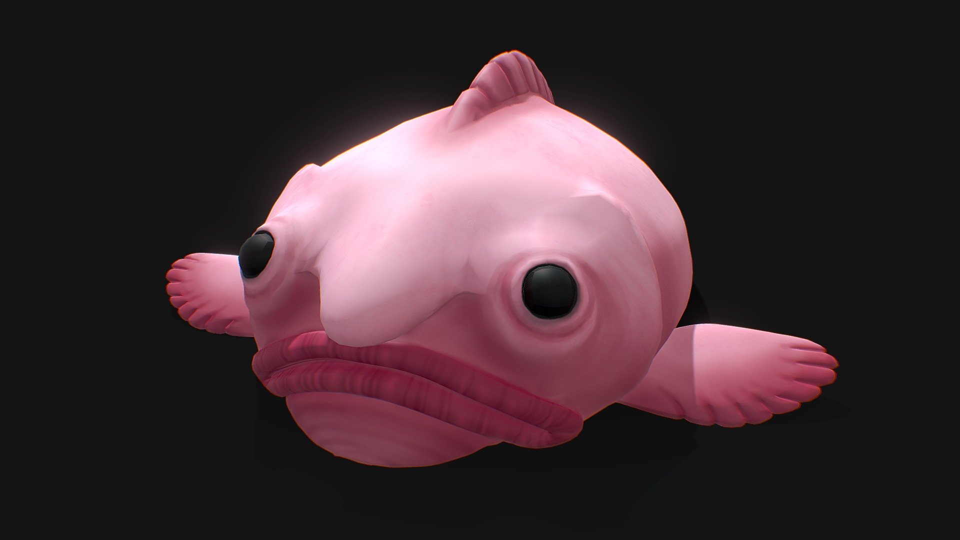 Cartoony Blobfish - 3D model by maheylah [9004ab1] - Sketchfab