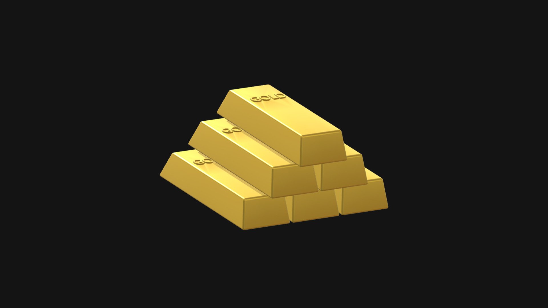 Gold Bar icon - Buy Royalty Free 3D model by arc.jabbar (@arc_jabbar ...