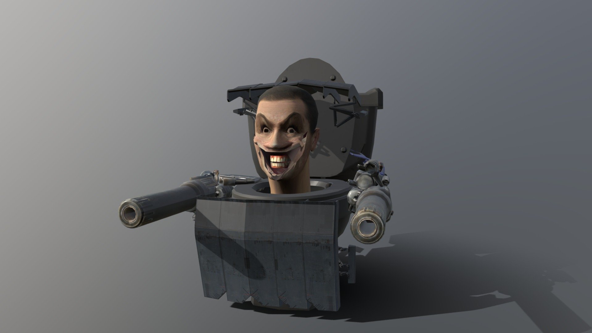 Giant Dual Laser Armored Toilet - Download Free 3D model by User09 ...