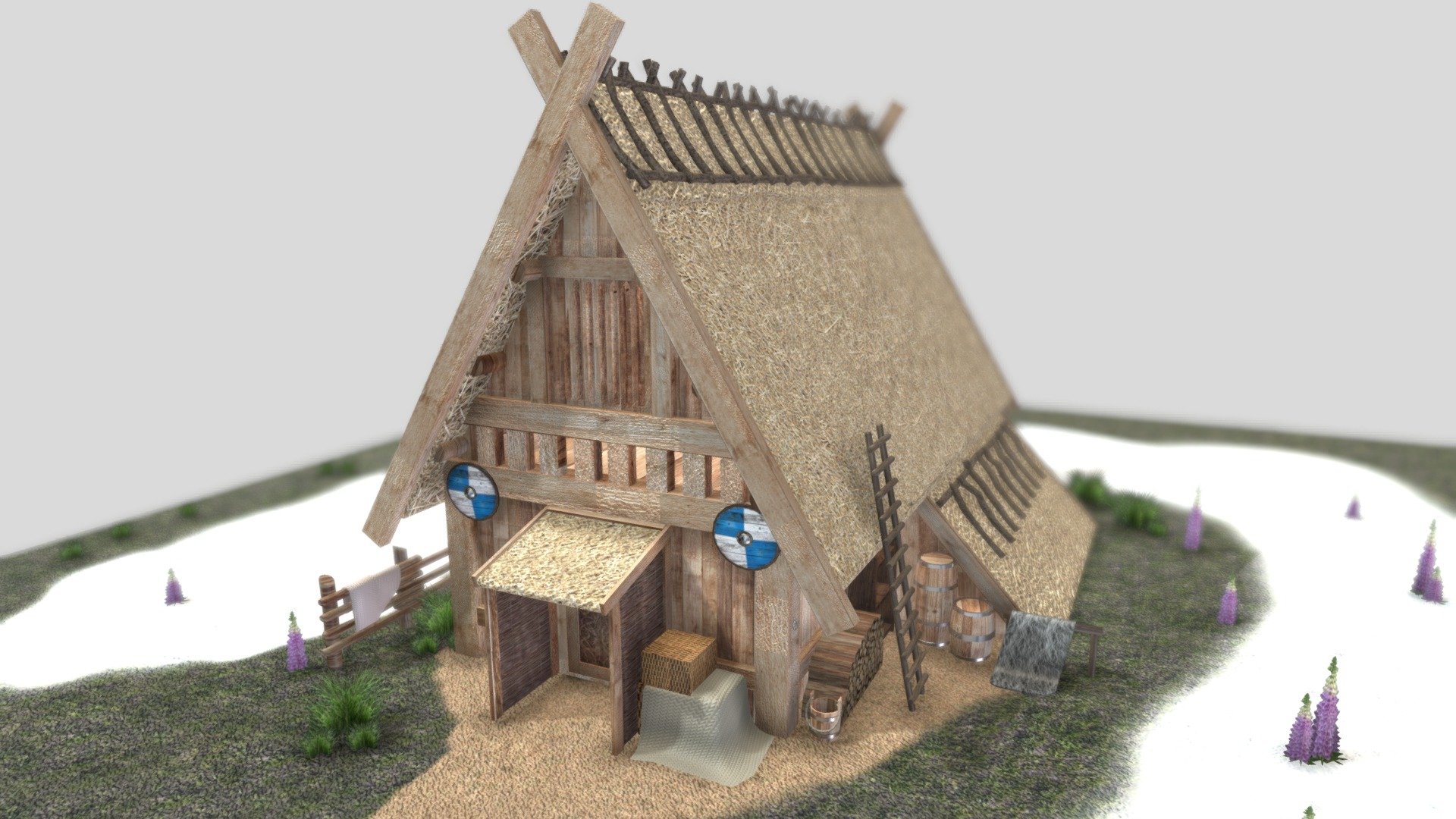 Viking Hut - Download Free 3D model by Moonlightlll [900b61b] - Sketchfab