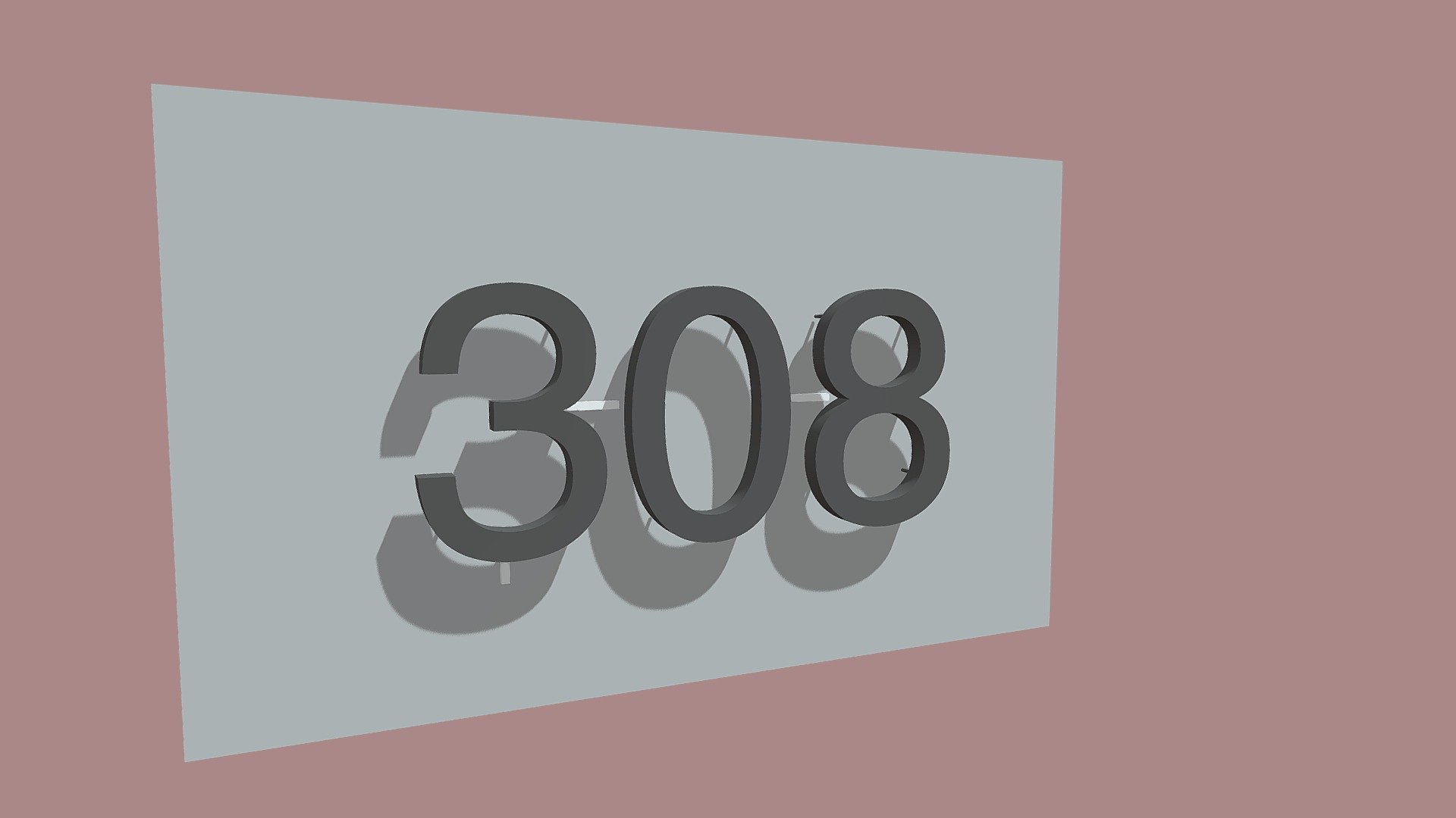 NUMERO SENCILLO CON MURO - 3D model by metalinkmx [900c537] - Sketchfab