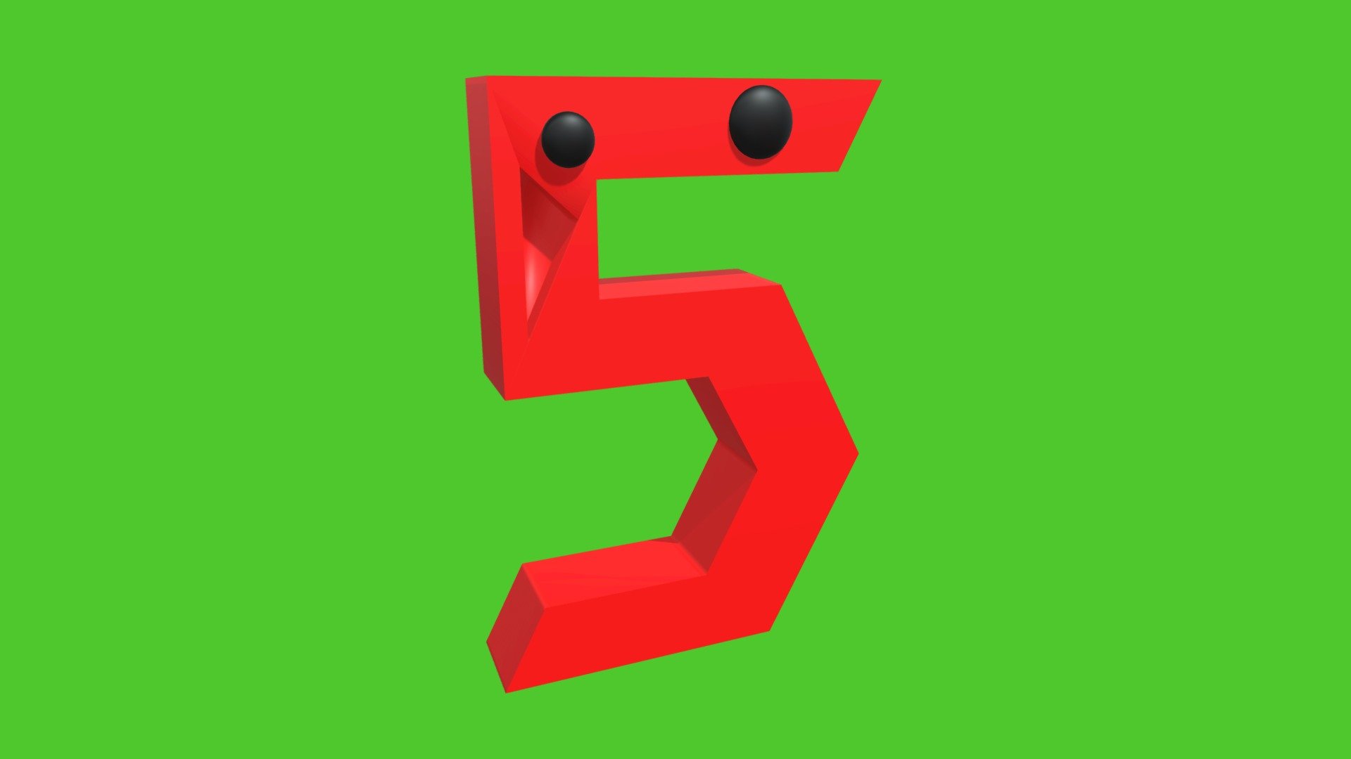 number_five_character - Download Free 3D model by tech.service.allwe ...