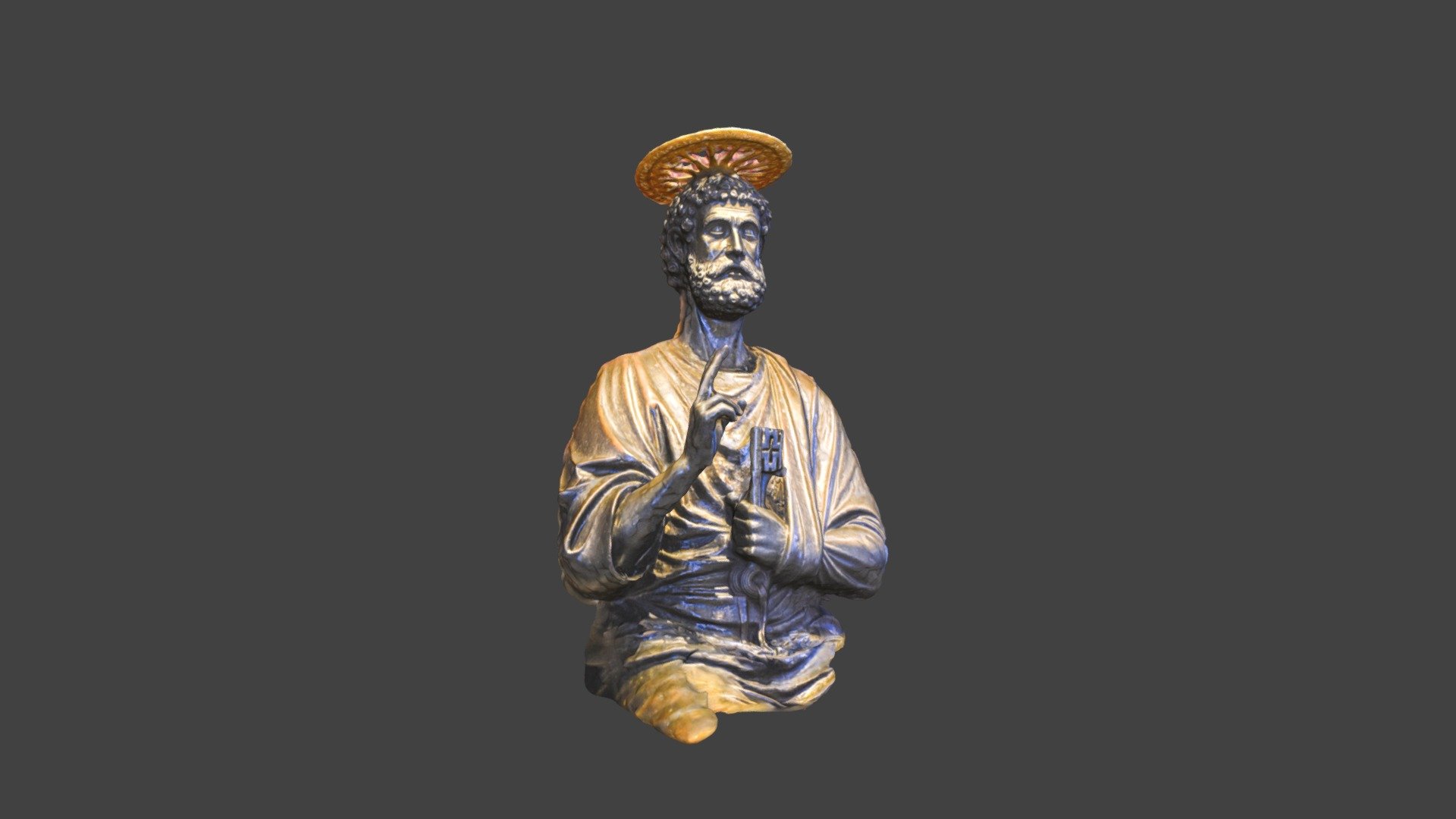 St. Peter statue at St. Peter's Basilica, Rome - 3D model by Lufo Art ...