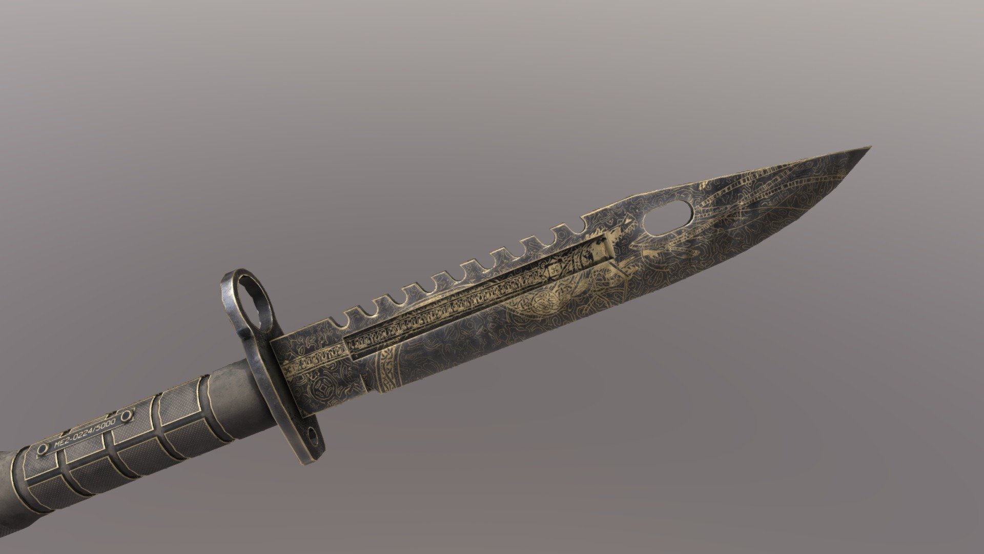 Gold Dragon M9 Bayonet - 3D model by daniel.worden1 [900e55e] - Sketchfab
