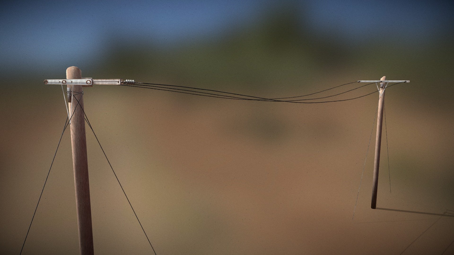Electricity poles - Download Free 3D model by T4iri [900feb6] - Sketchfab