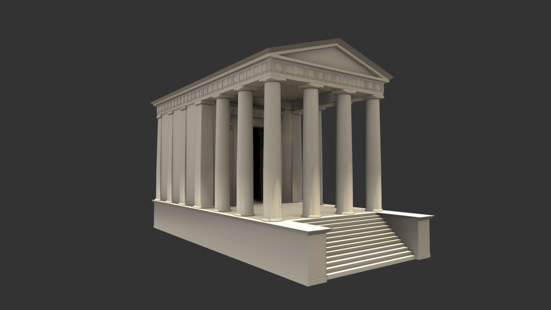 Roman Temple - 3D model by Glenn Gunhouse (@ggunhouse) [901041c ...