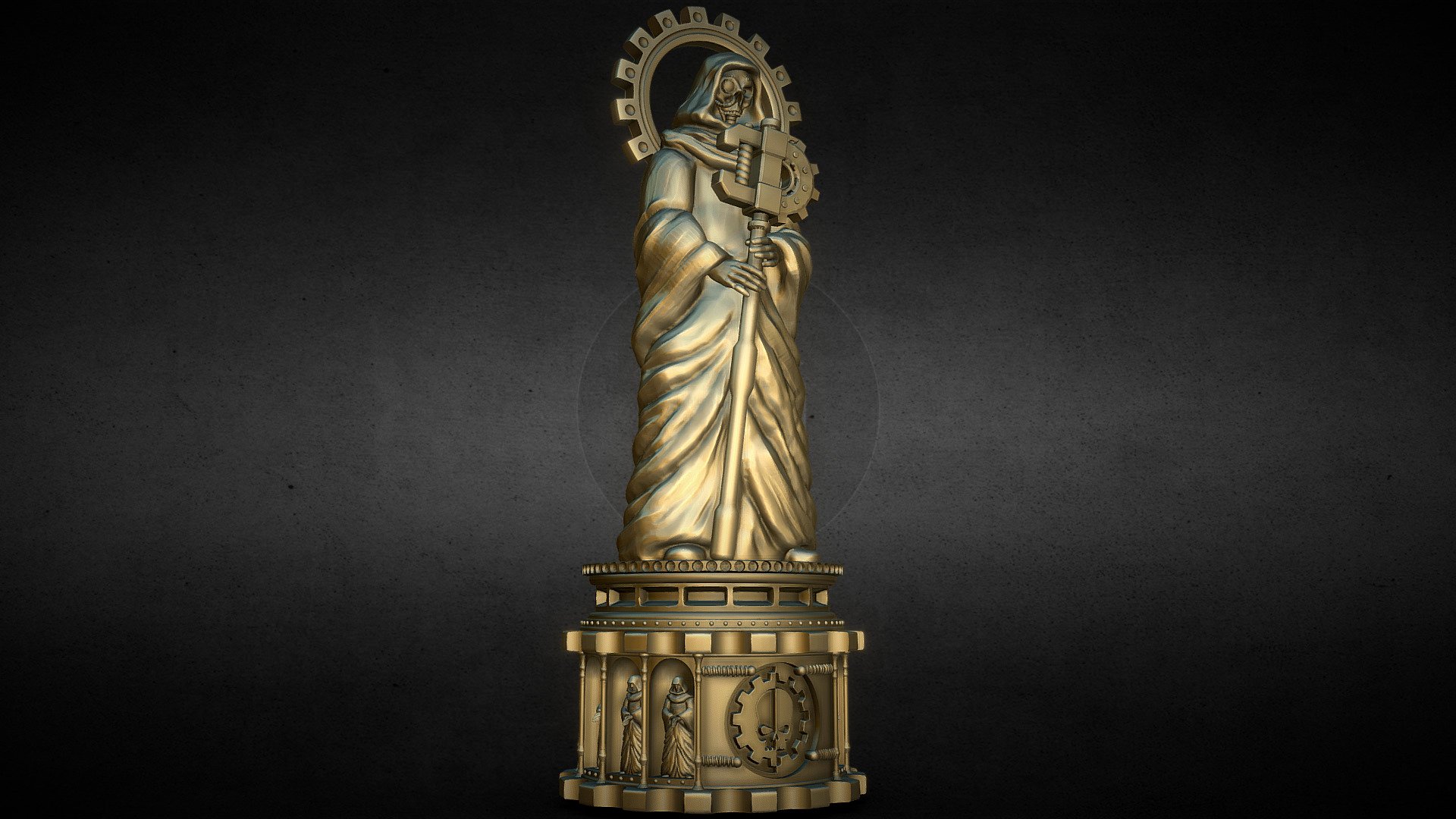 Tabletop Mechanical Priest Statue - Buy Royalty Free 3D model by ...