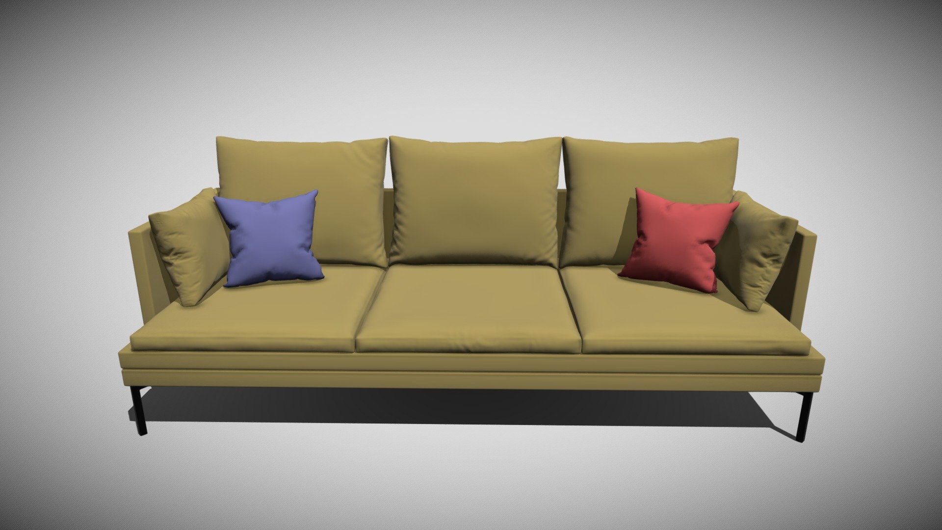 Couch - Download Free 3D model by prashanttare [90168dc] - Sketchfab