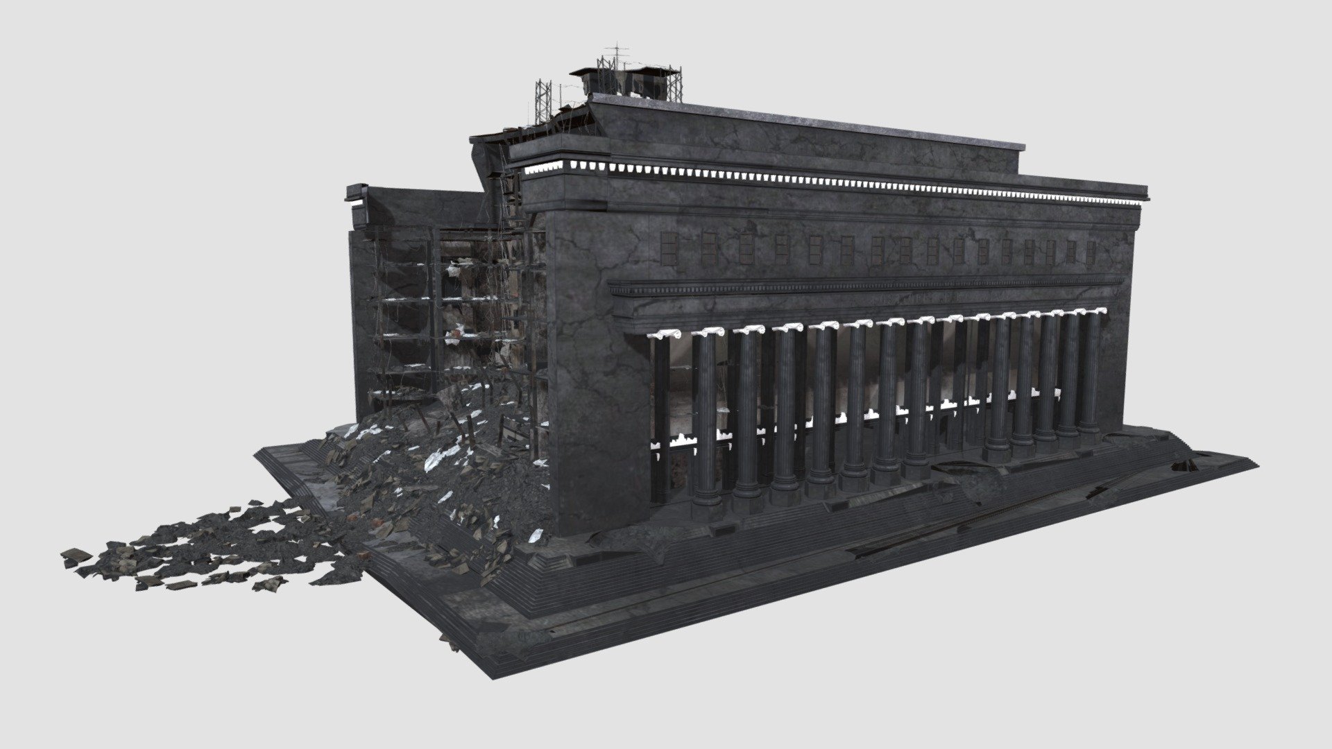 destroyed building - Buy Royalty Free 3D model by Evermotion [901a653 ...