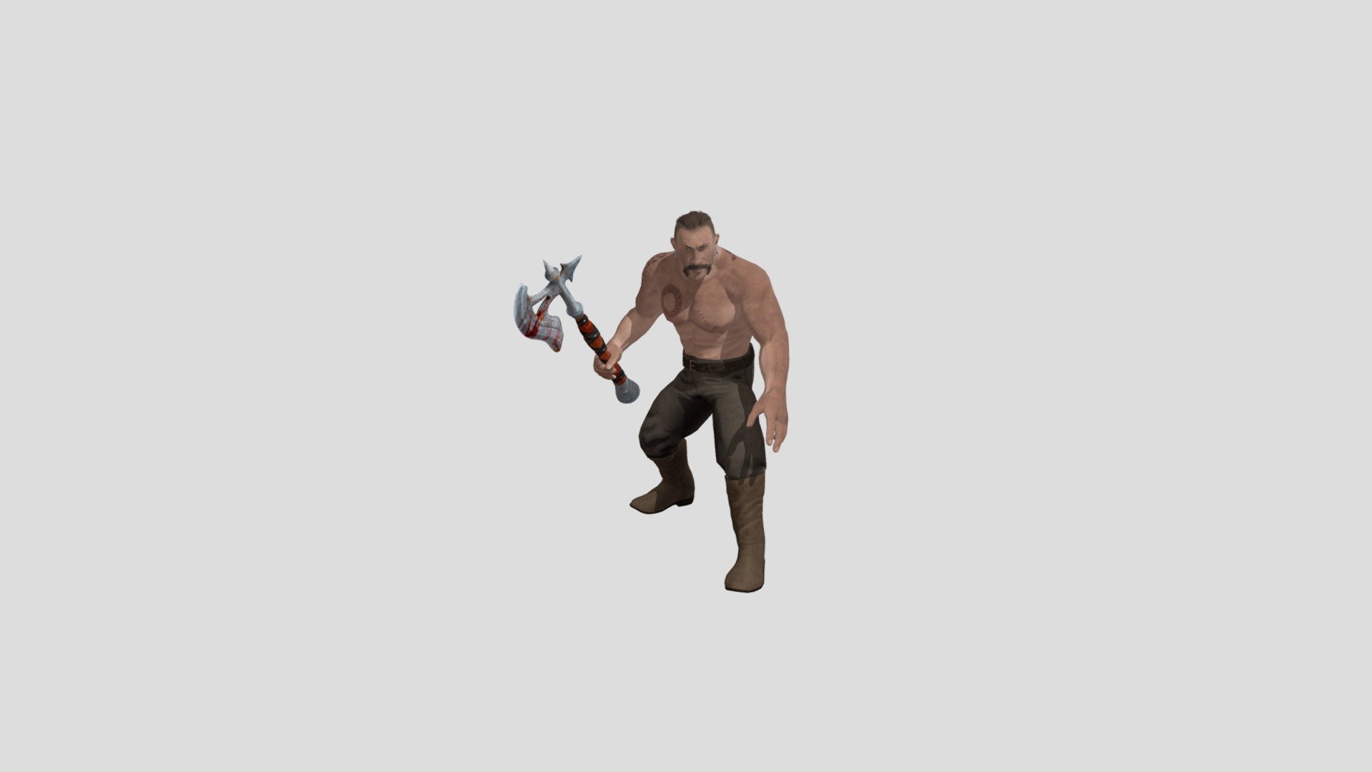 Standing Melee Attack 360 Low Samson - Download Free 3D model by ...