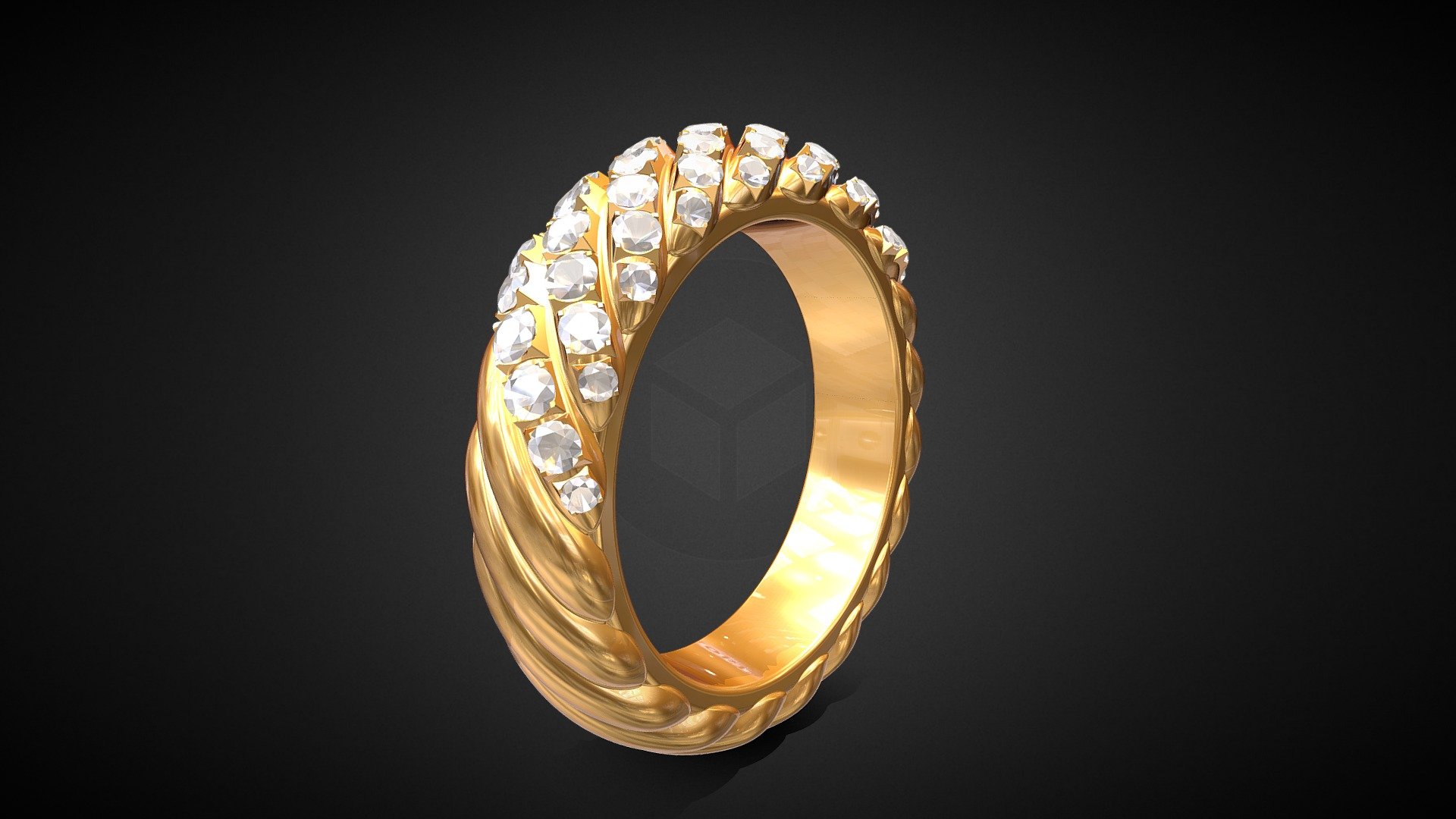 Diamond Ring - 3D model by Dominique (@sdominique) [901eebe] - Sketchfab
