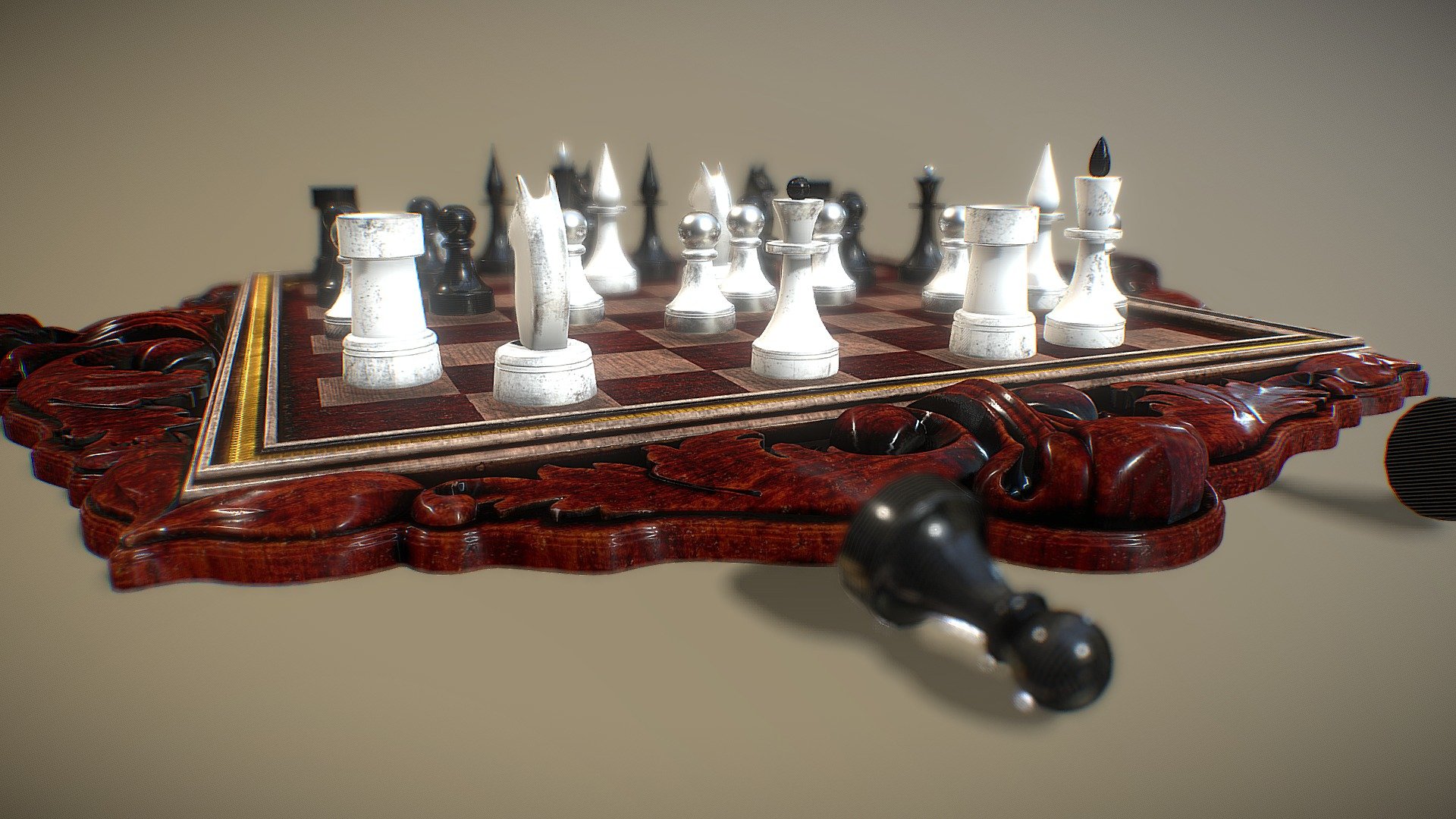 Chess Board - 3D model by Idmenthal (@idmental.id) [901eeec] - Sketchfab