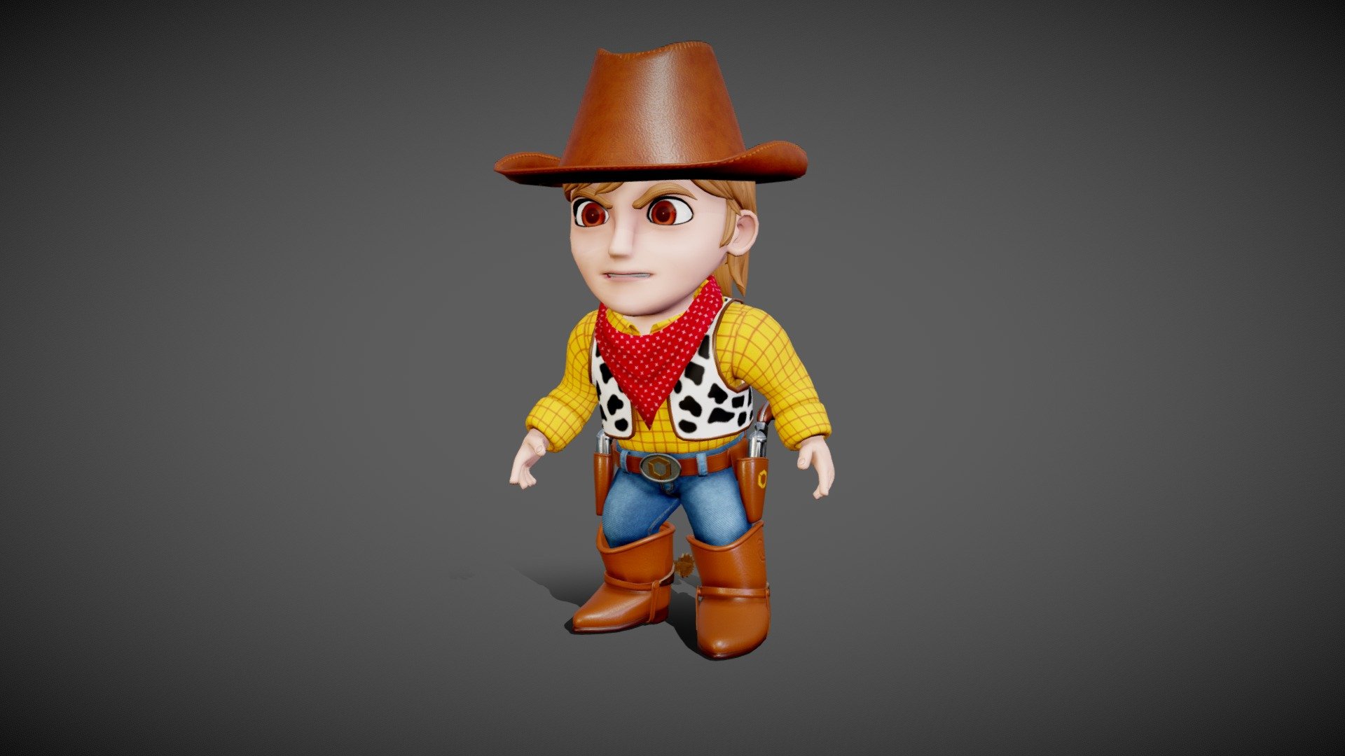 Cowboy with Animations - 3D model by Polymator Interactive (@polymator.interactive) [9020c4c ...