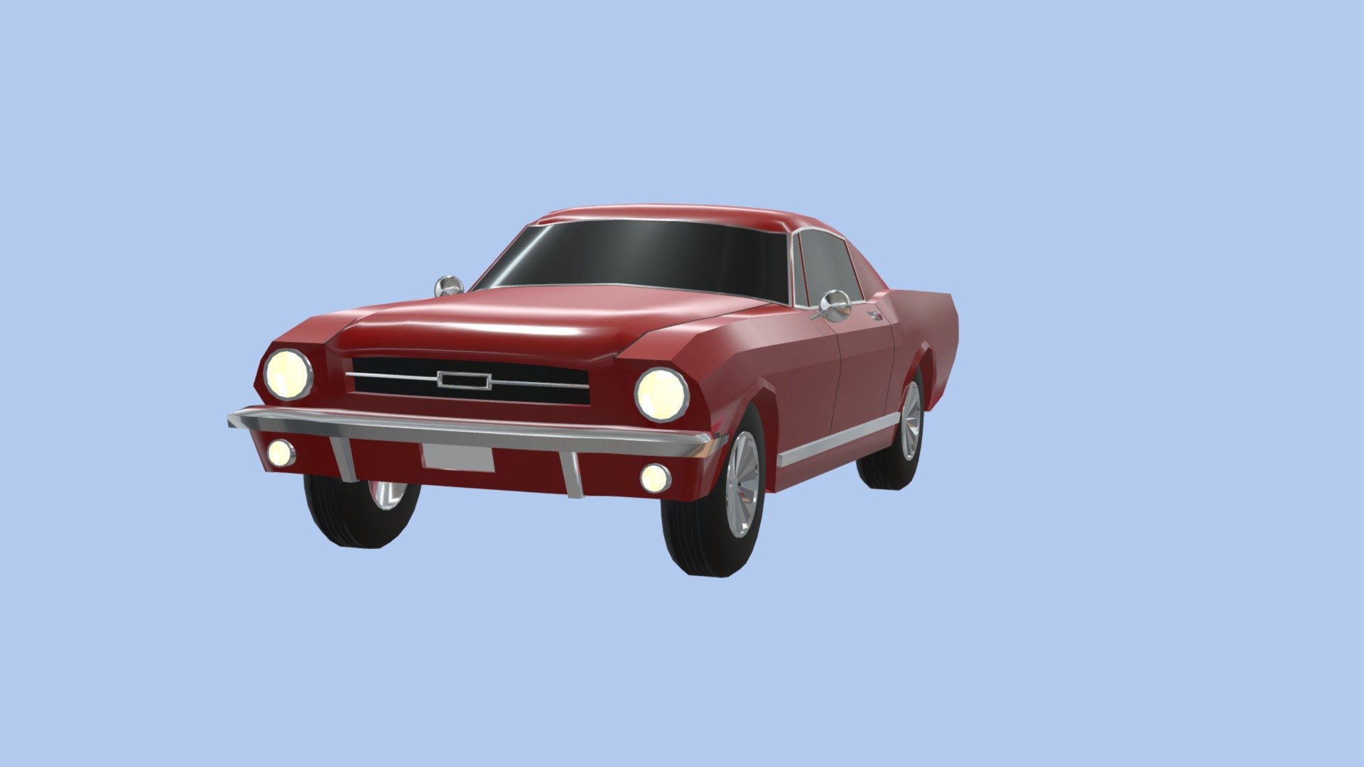 Low poly Ford Mustang early model - Download Free 3D model by Raf_Van ...