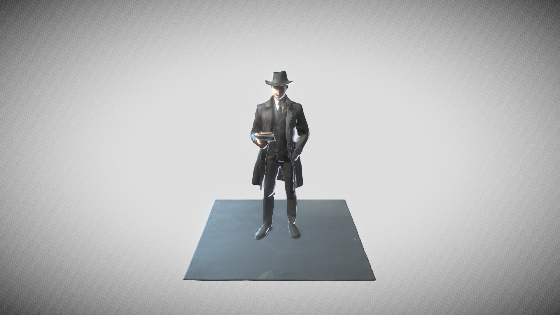 Detective in black suit - Download Free 3D model by RenderVerse (@Poly ...