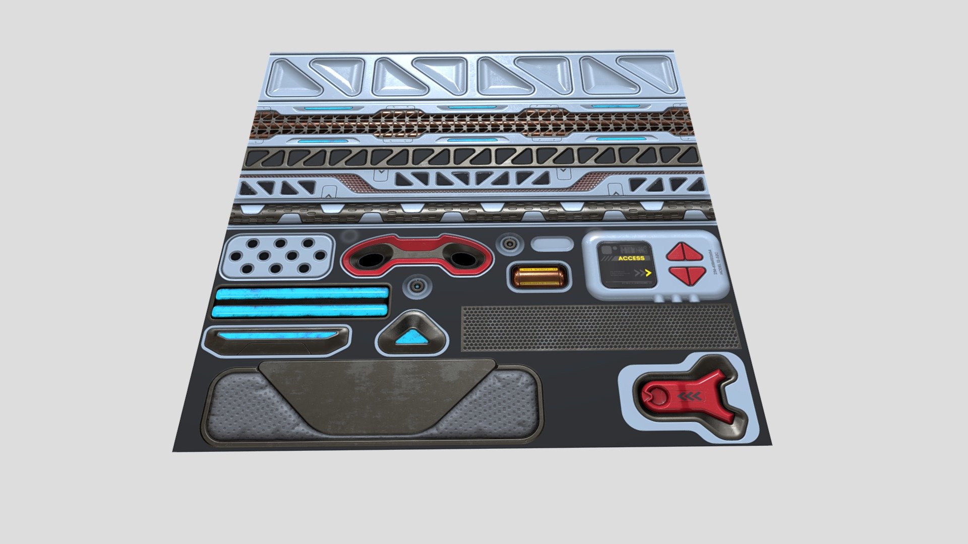 Scifi Trim Sheet - 3D model by absorb3d [9027382] - Sketchfab