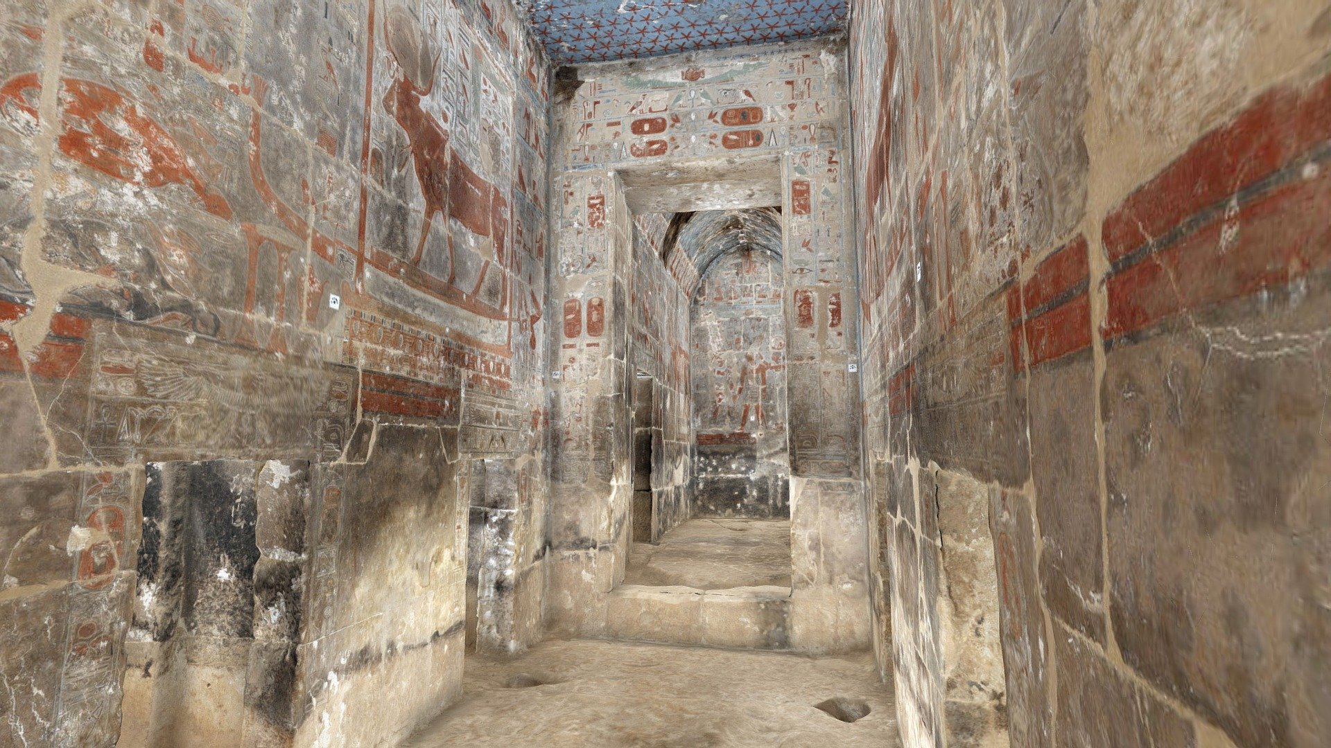 Temple of Hatshepsut, Hathor shrine, Bark Hall - 3D model by Mariusz ...