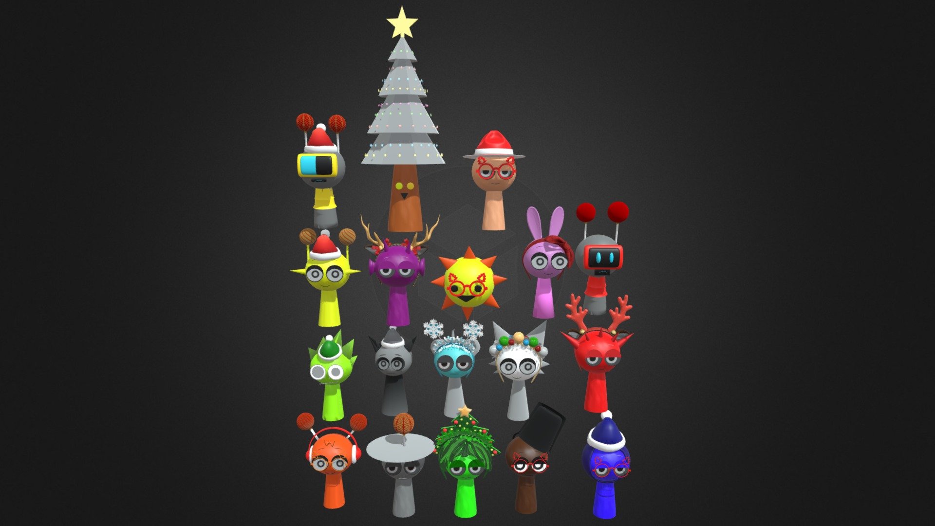 christmass Sprunkis mod - 3D model by yd 3d art (@yd3dart) [902b204 ...