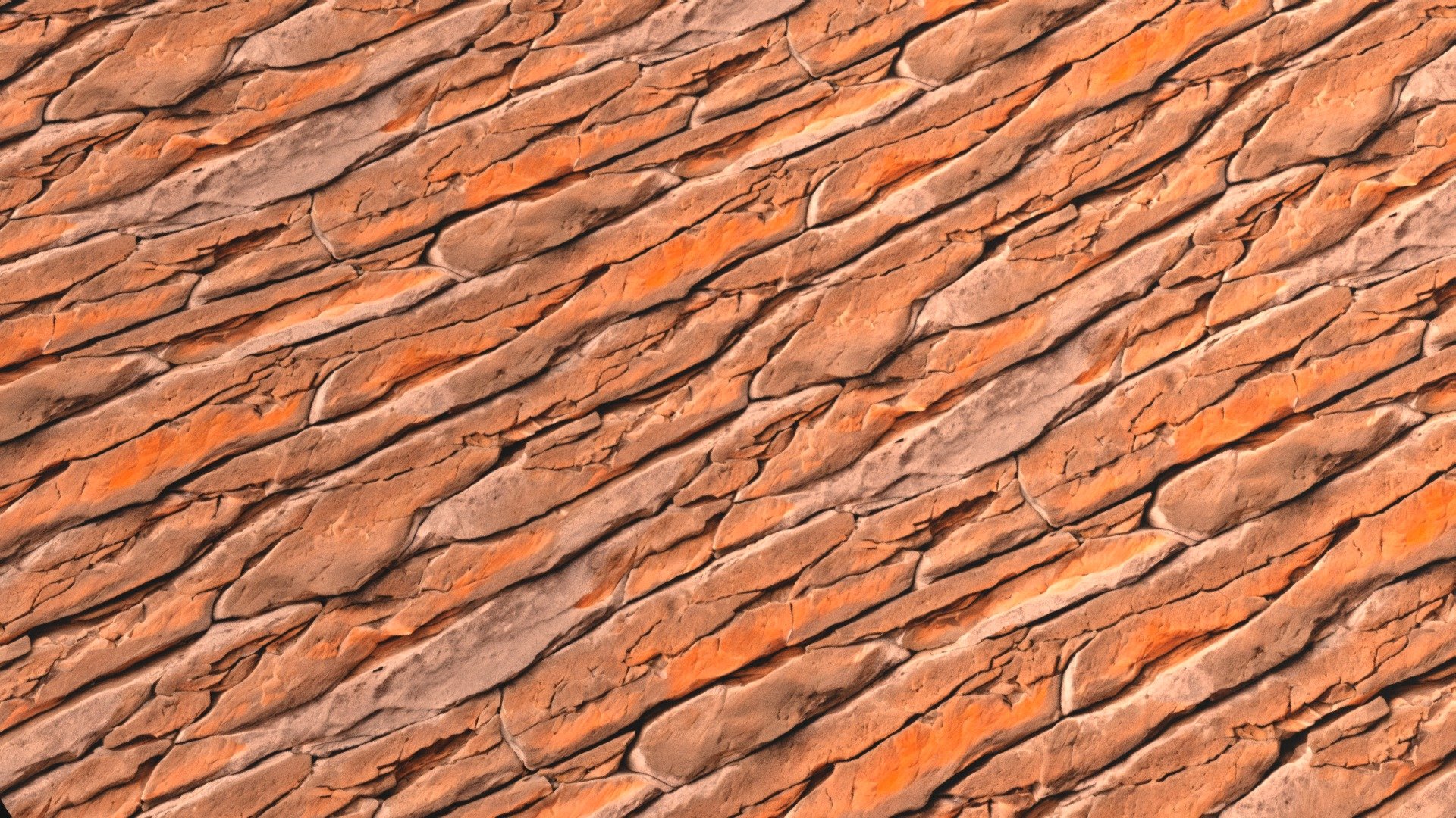 Natural orange-coloured rock texture - Download Free 3D model by ...