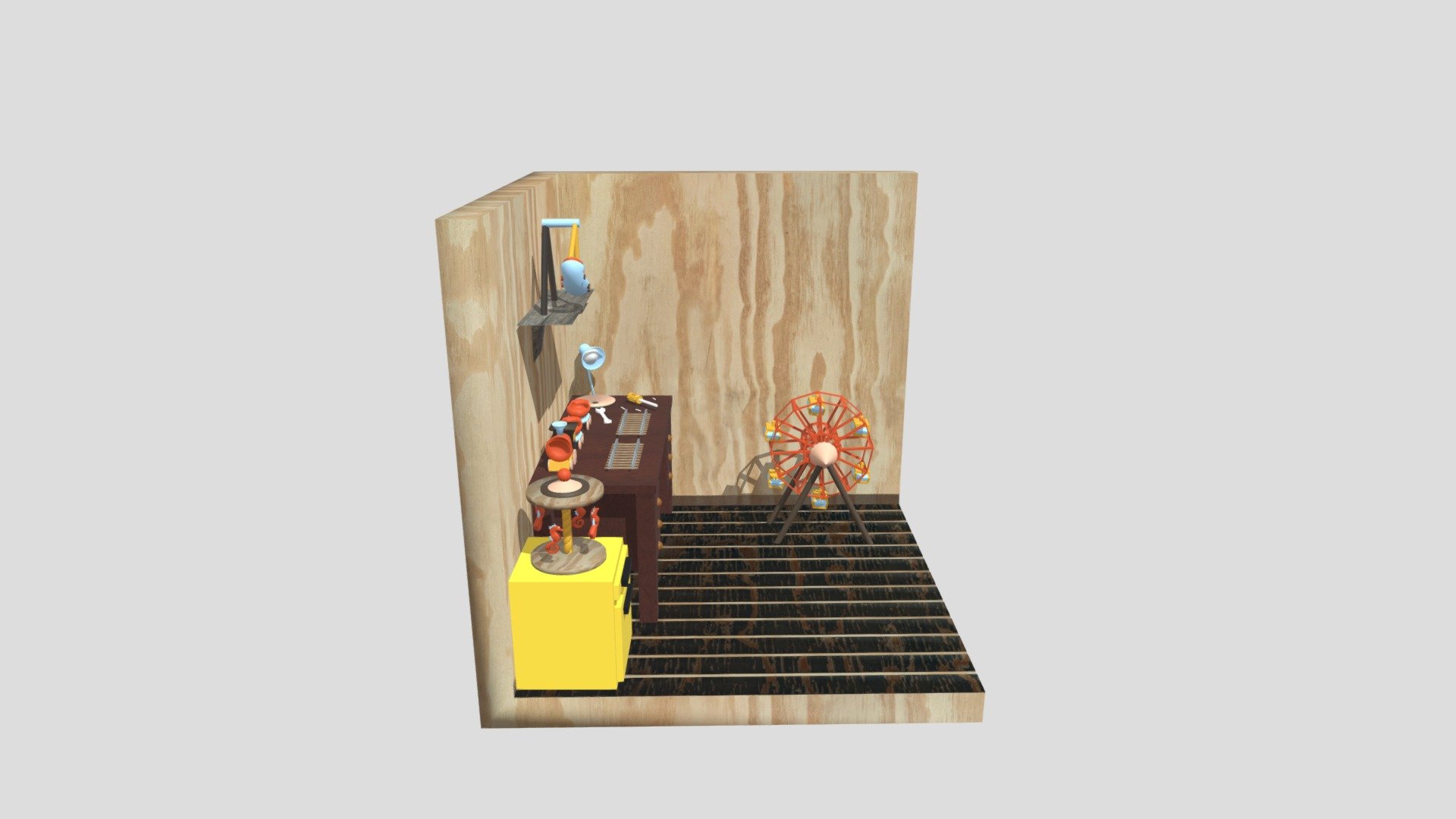 old miniature mechanical games workshop - 3D model by paolin [902e689 ...