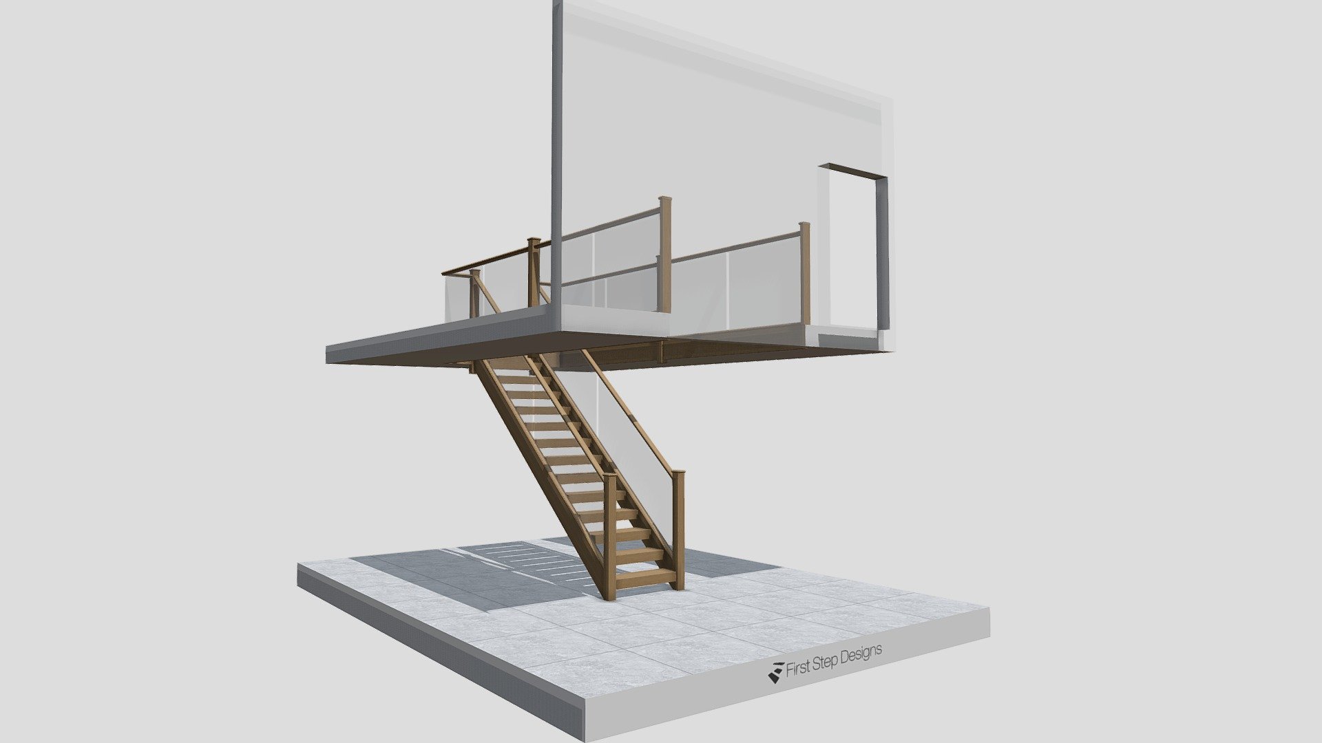 C James-Kane Preliminary 3D staircase design - Download Free 3D model ...
