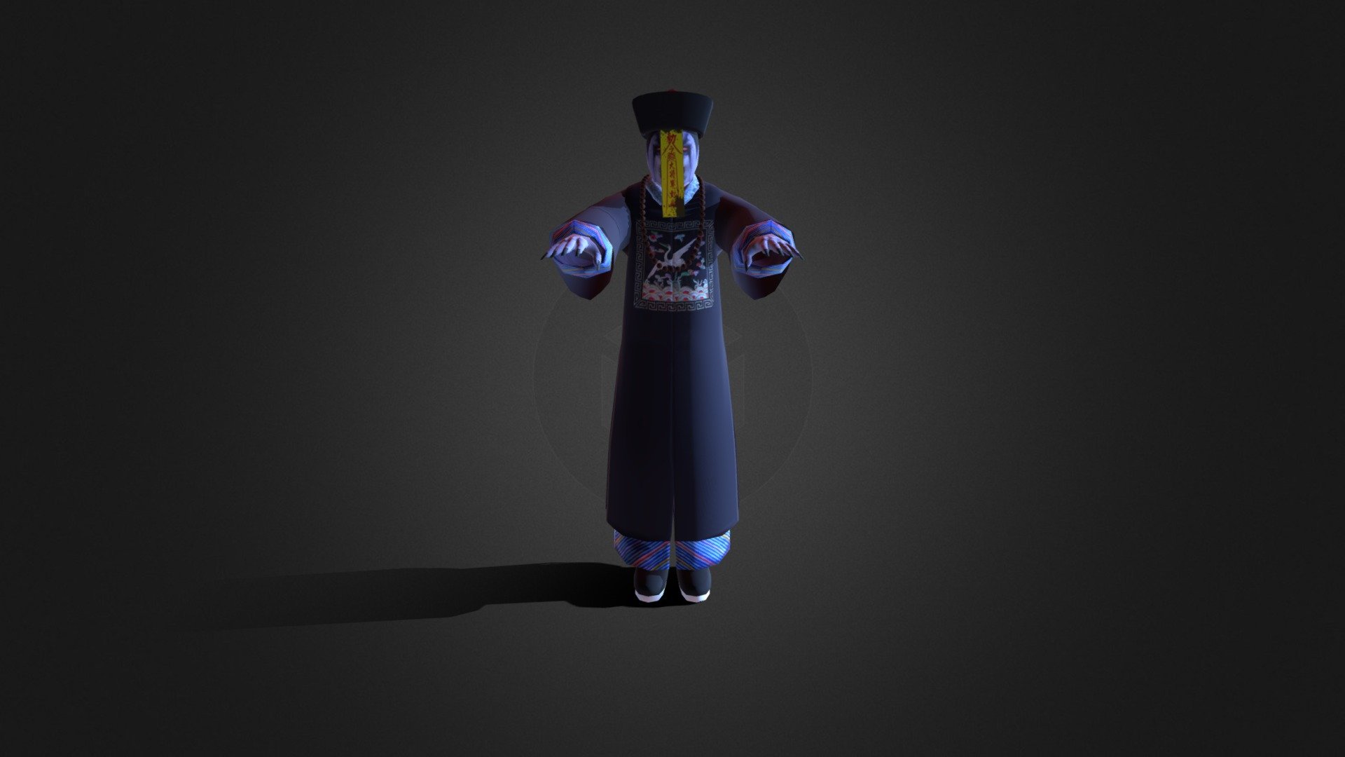 Chinese_zombie - 3D model by Hsys (@hsys.work) [90327d7] - Sketchfab