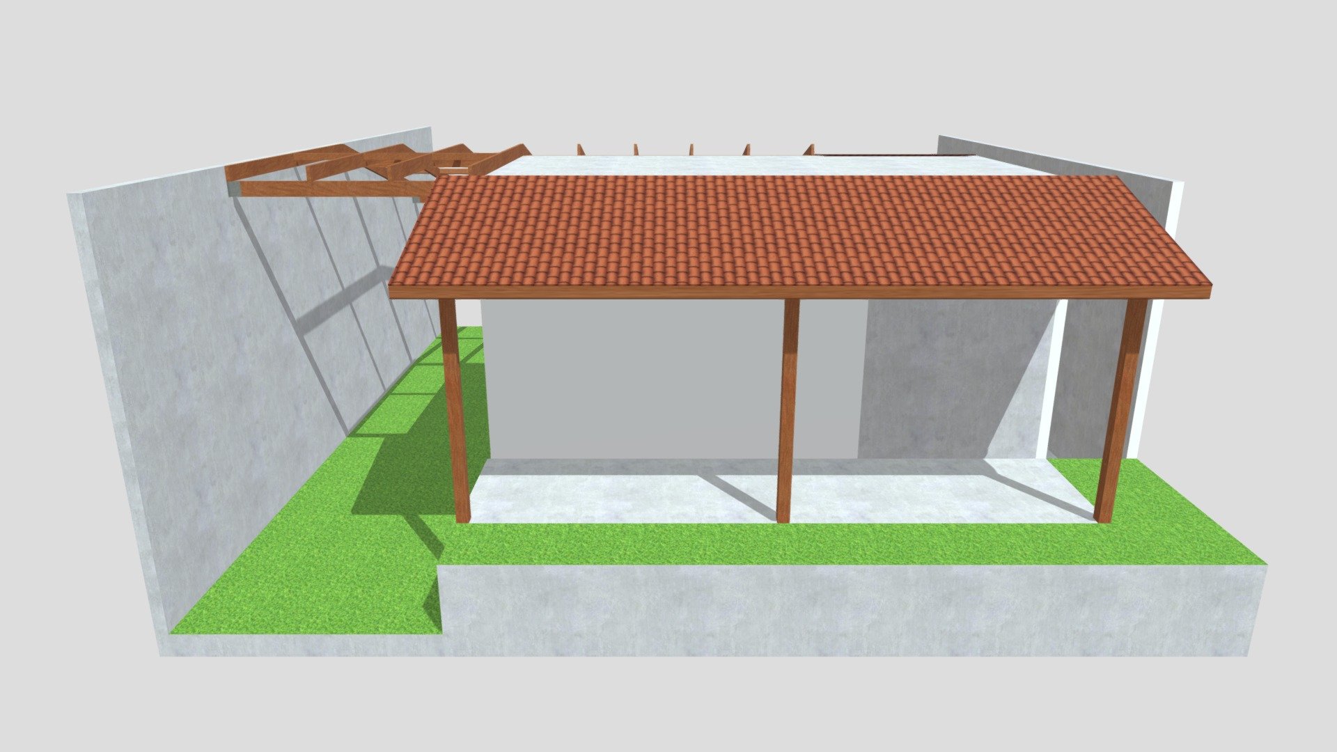 Pergolado e Telhado - Download Free 3D model by rafakp [90344e2 ...