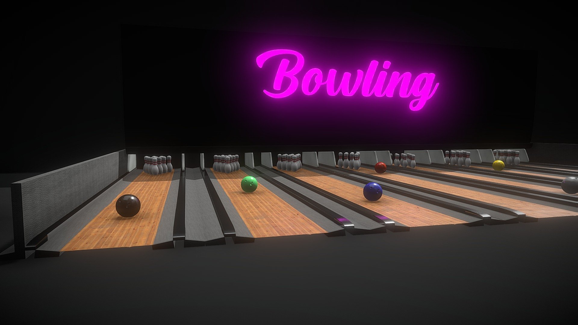 bowling hall - 3D model by 3Dice.studio [90361ee] - Sketchfab