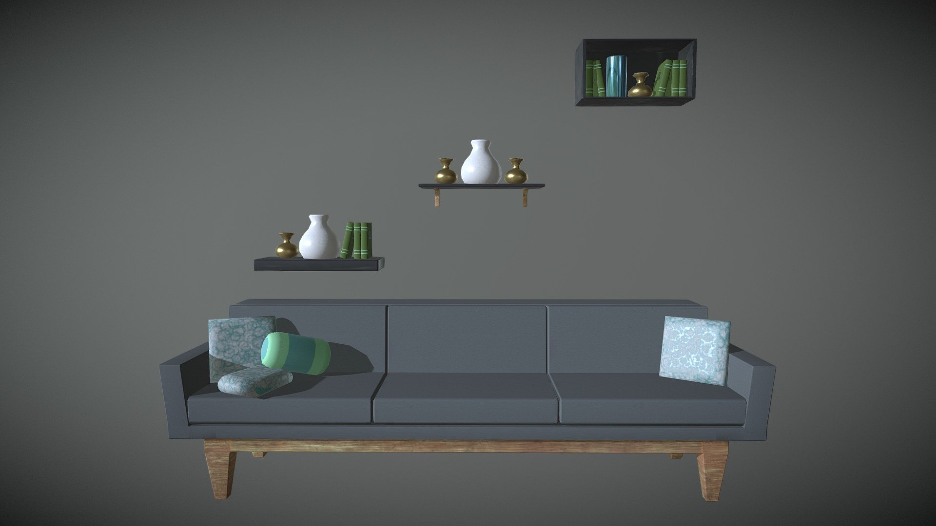 Modern Living Room in Low Poly - 3D model by Chase Adams (@AceChadams ...