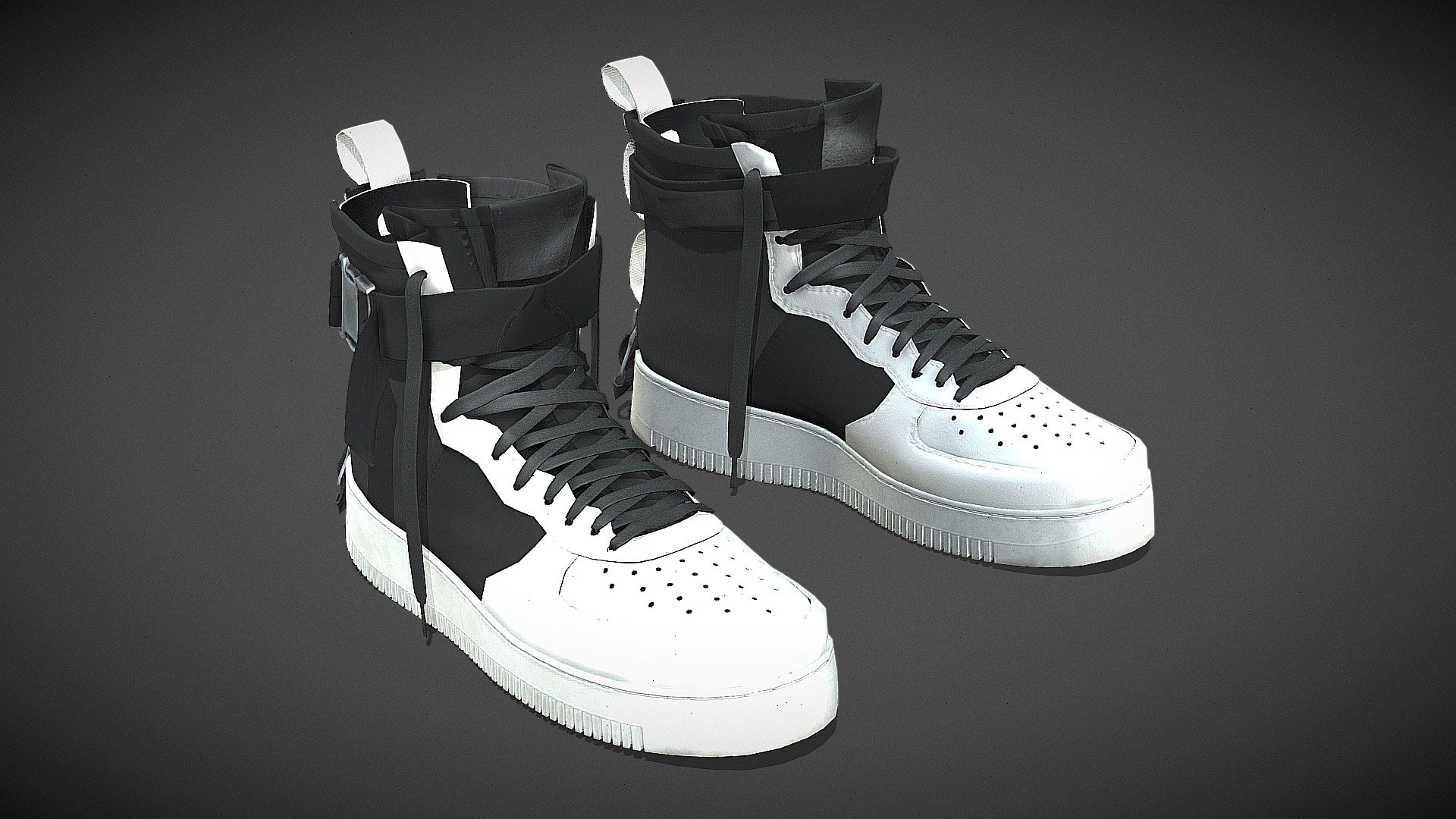 AF1 High-Top Sneakers 3D Model - 3D model by ₦₥₵ ฿₵ (@nmcbc) [90419a7 ...