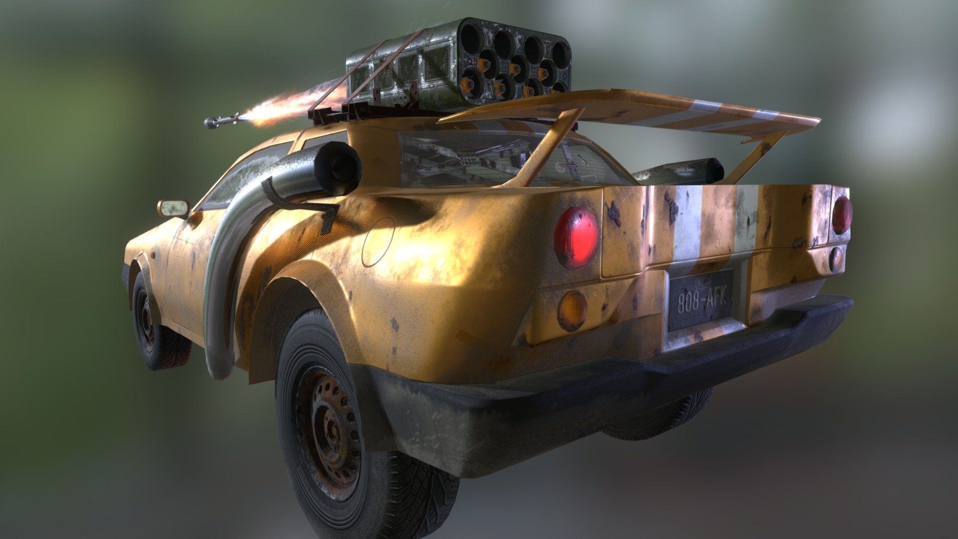 Battle Car - Buy Royalty Free 3D model by unfa [90431f5] - Sketchfab Store