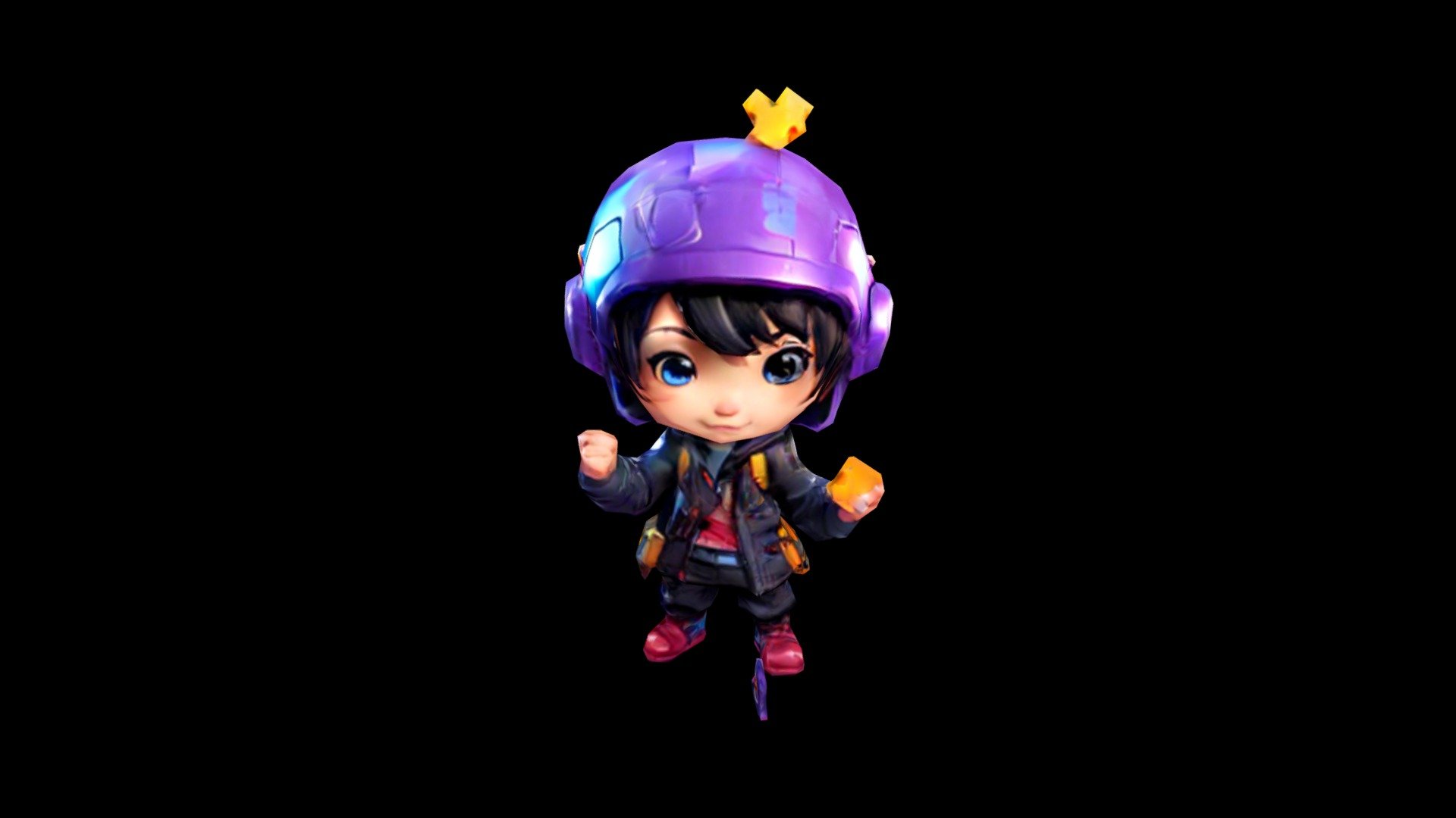 Puzzle-Fighting Champion A vibrant cartoon char - Download Free 3D ...