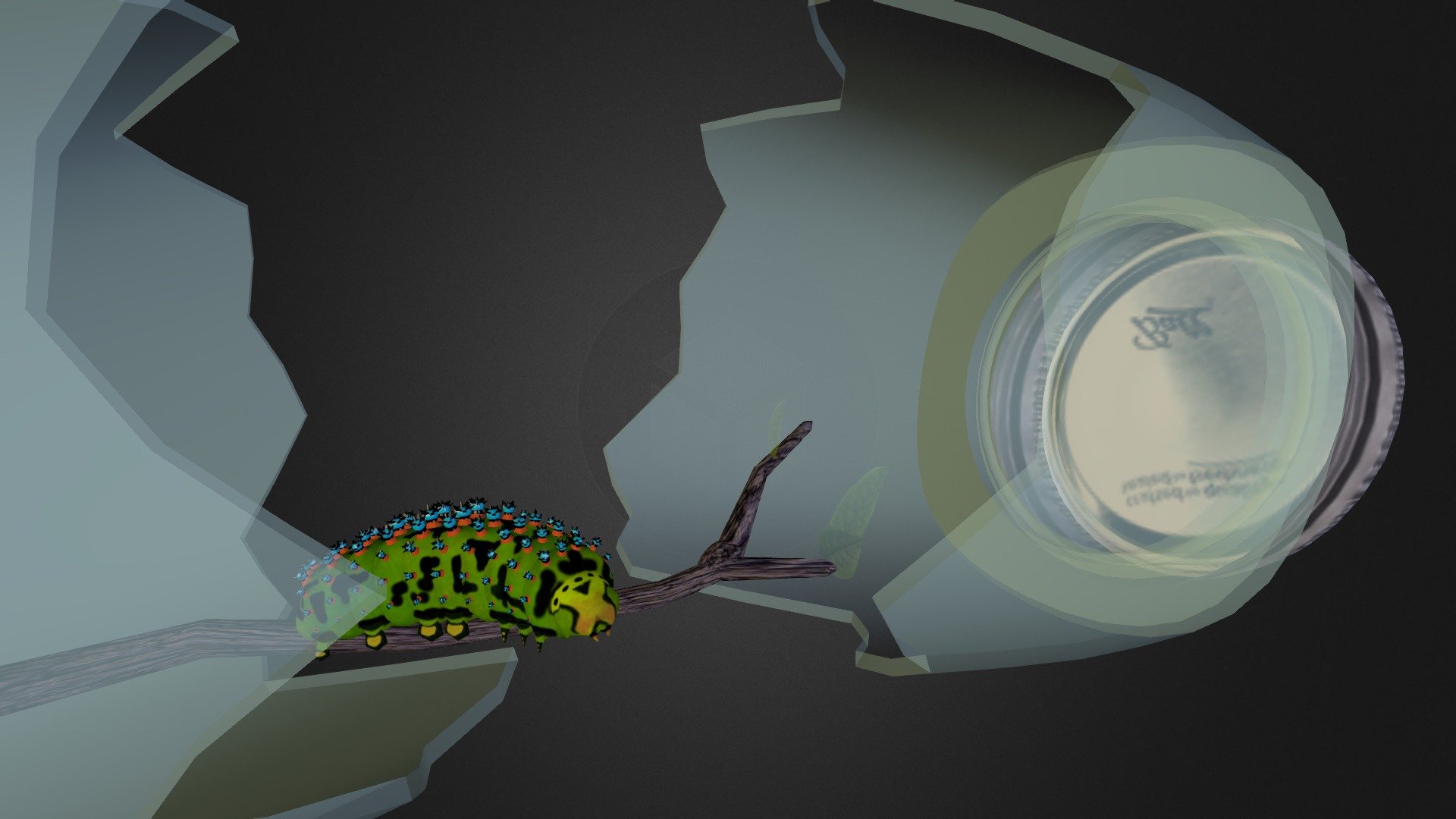 Calleta Silk Moth Caterpillar - 3D model by codyadams86 [904be5d ...