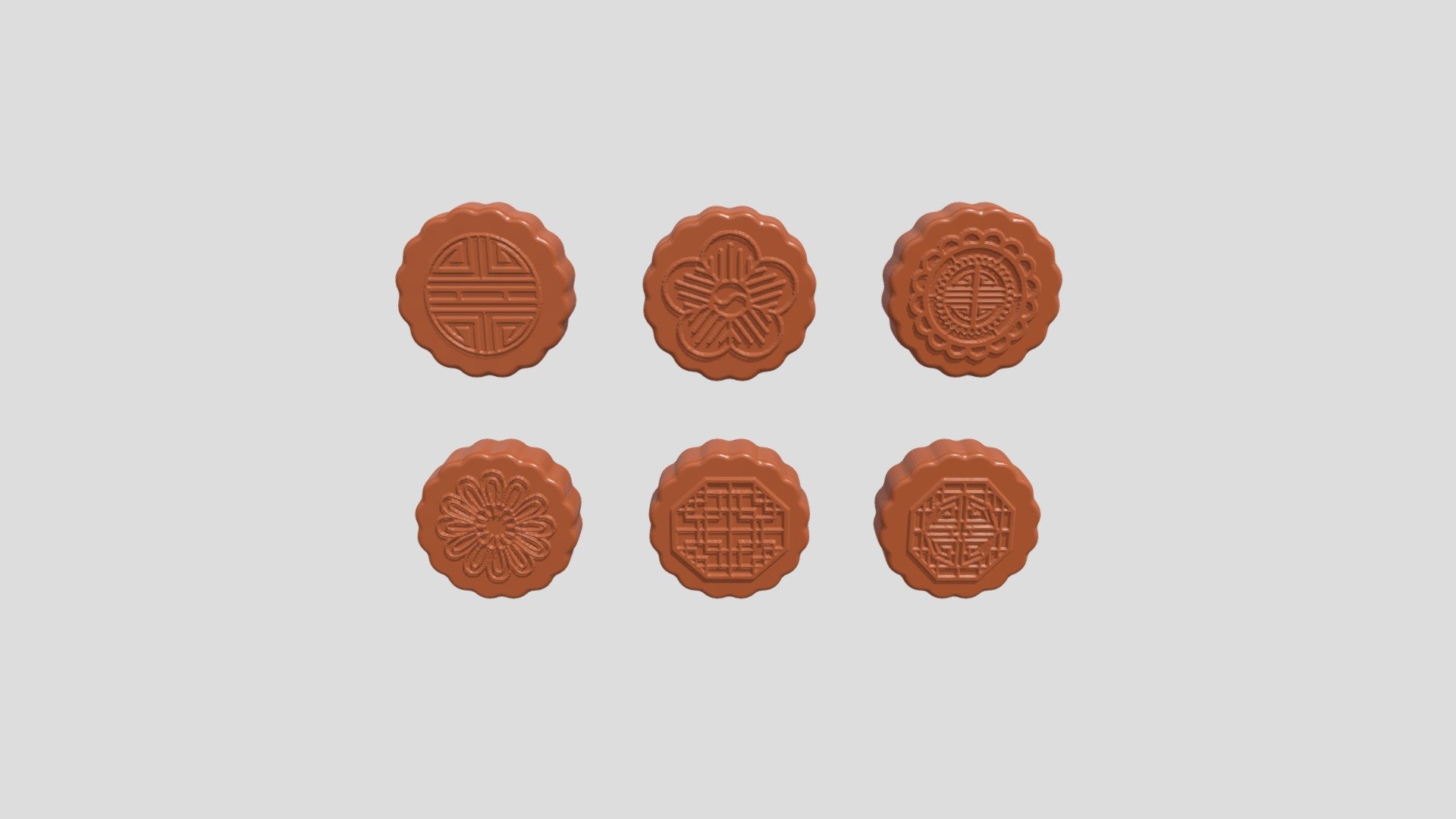 Mooncakes-c (with blender material) - Download Free 3D model by Weiting ...