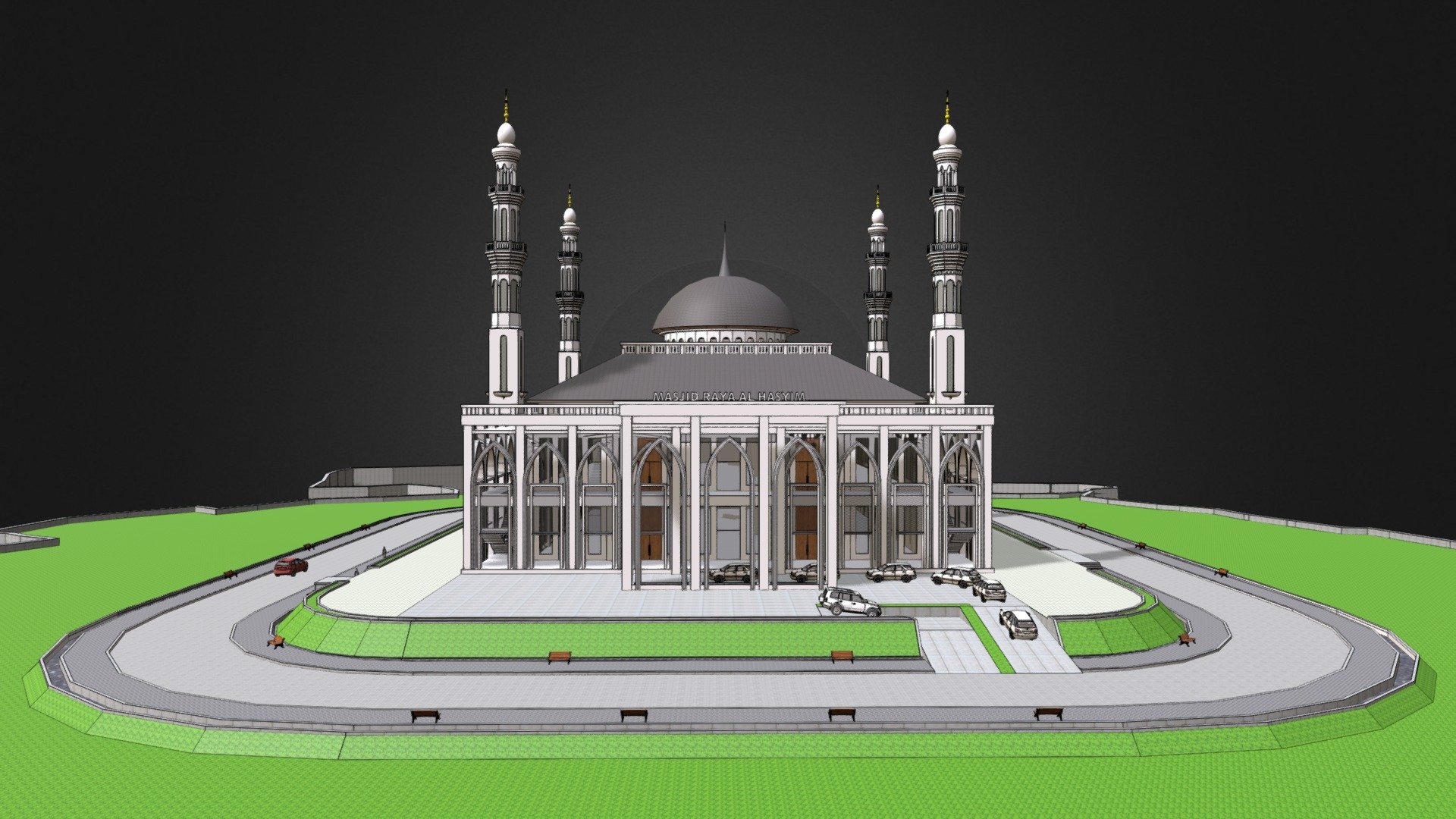 Masjid in The Middle of a Boarding School - Download Free 3D model by Heriyanto [9053b40 ...