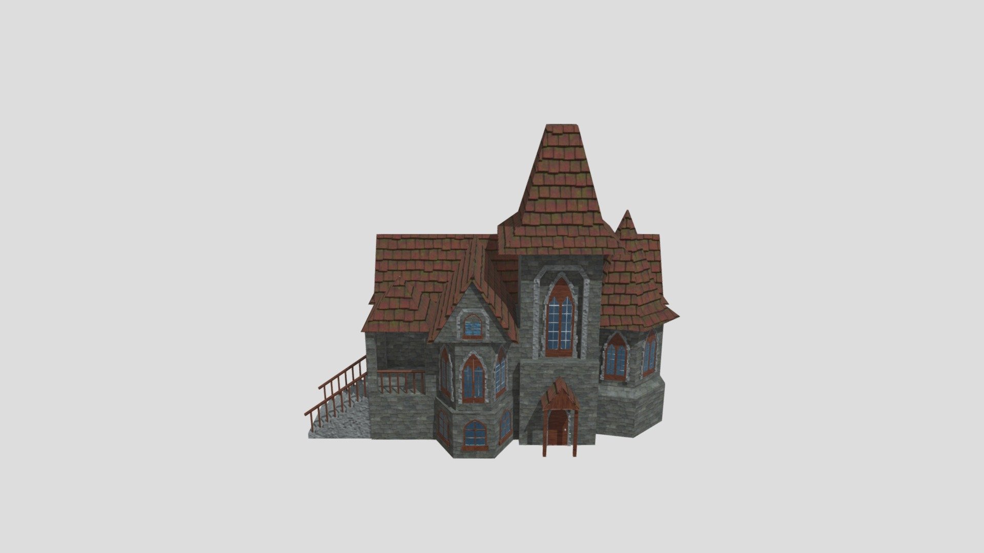 Gothic House v2 - 3D model by alexandermoraru [9055854] - Sketchfab