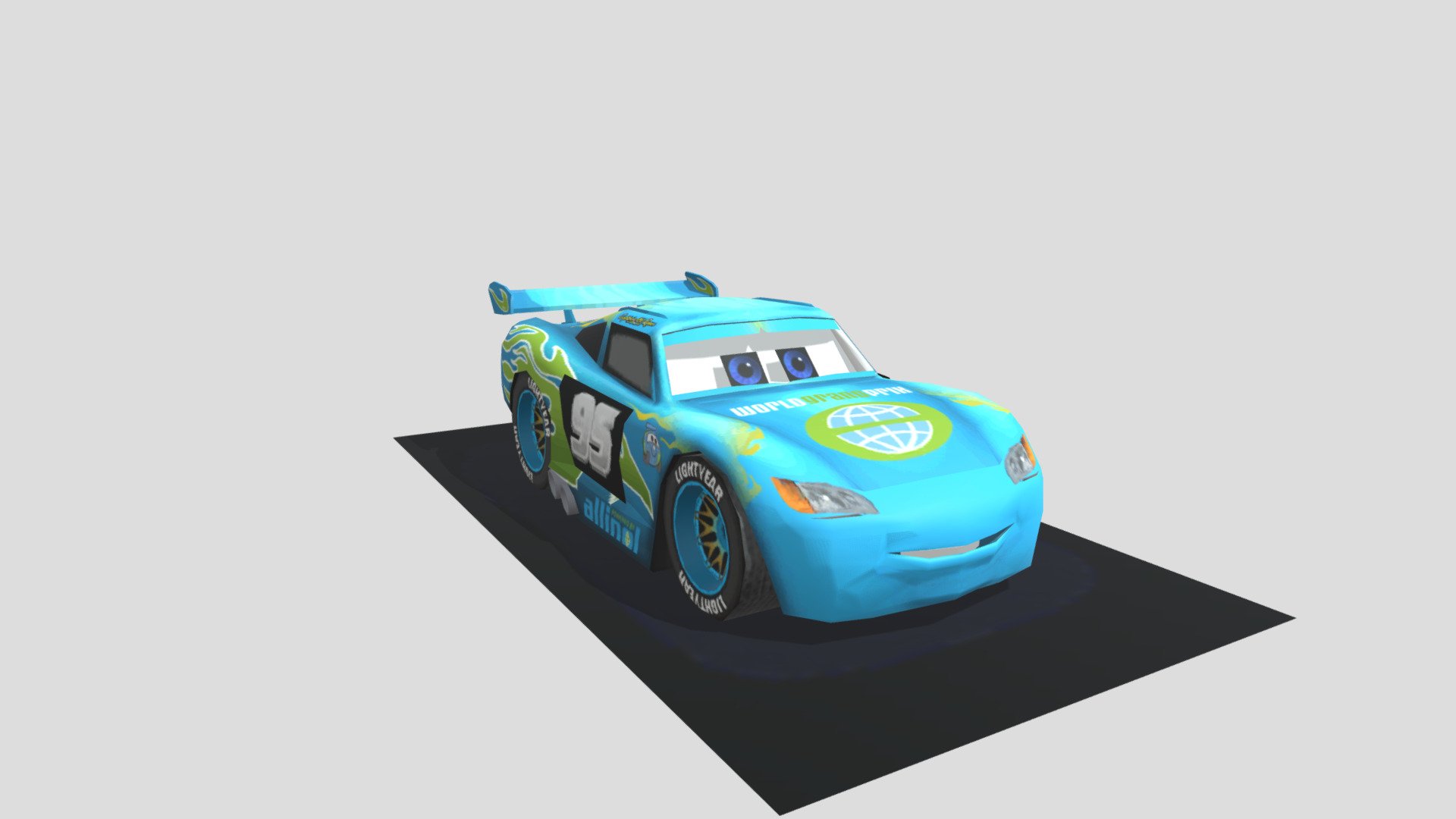 WGP Blue Lightning McQueen (DS) - Download Free 3D model by kanaleja87 ...