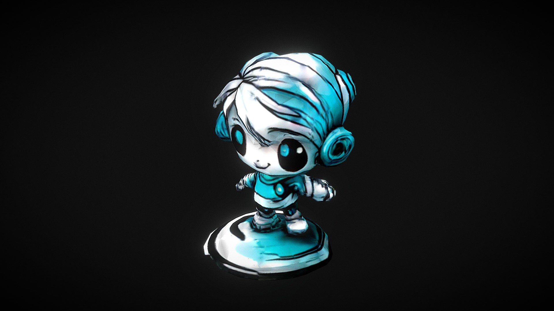 "The Electric Blue Tech Hero: An Illustration in - Download Free 3D ...
