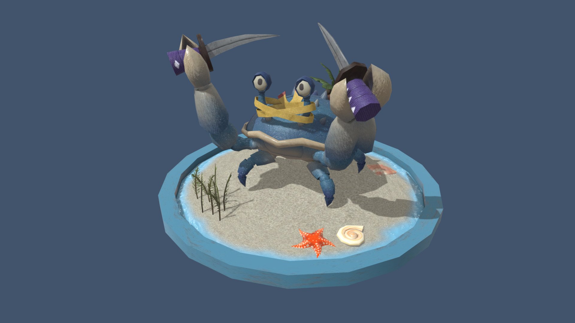 Ninja Crab - 3D model by Wen (@Wen04) [90620a1] - Sketchfab