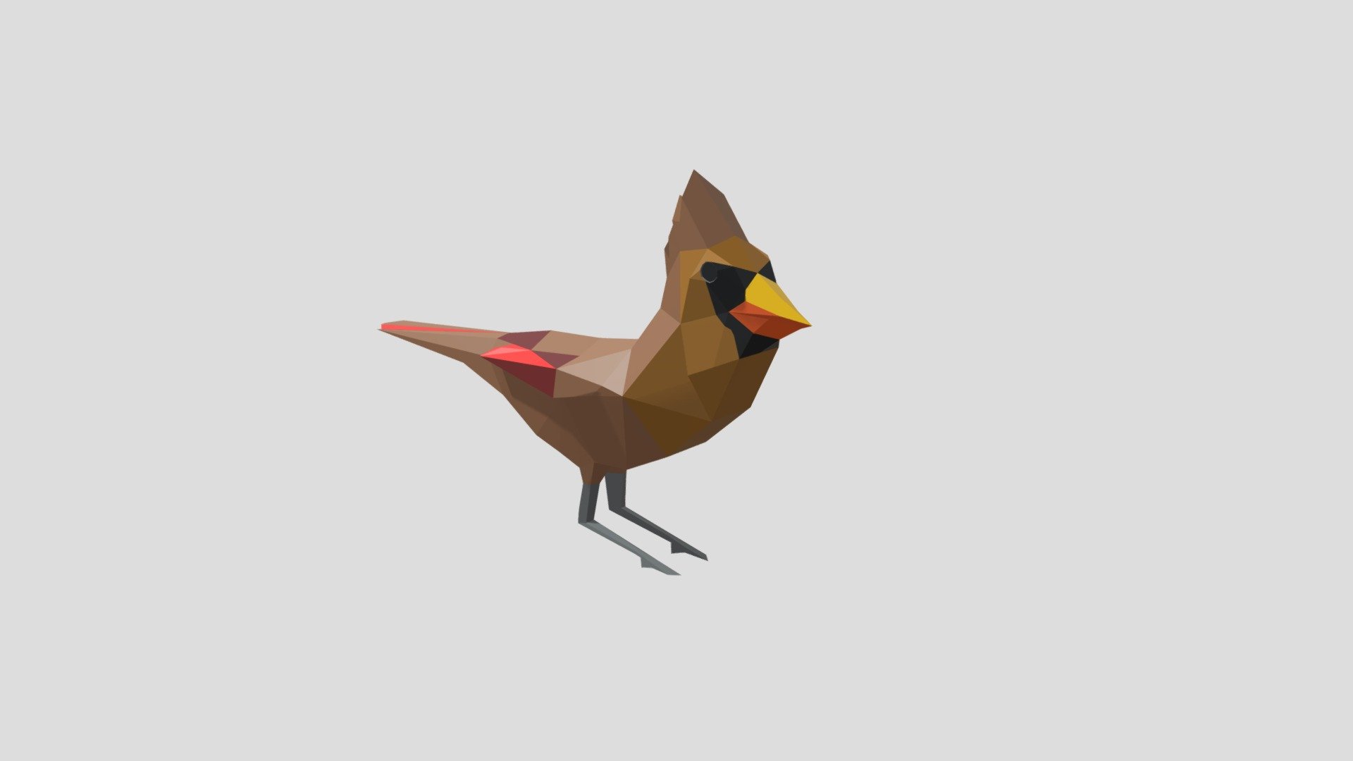 Low Poly Cardinal (Female) - Download Free 3D model by brysondurham18 ...